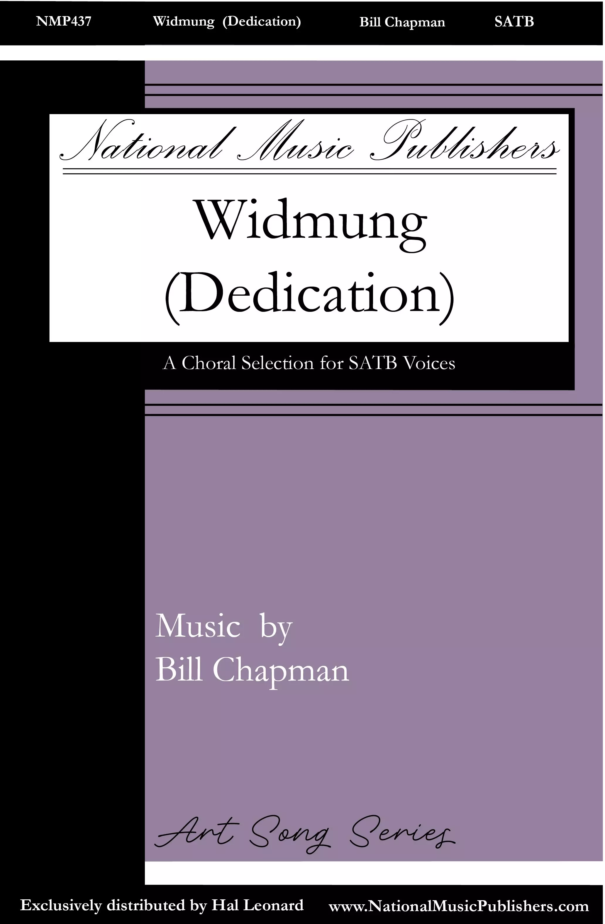 Widmung ( Dedication) - SATB - National Music Publishers
