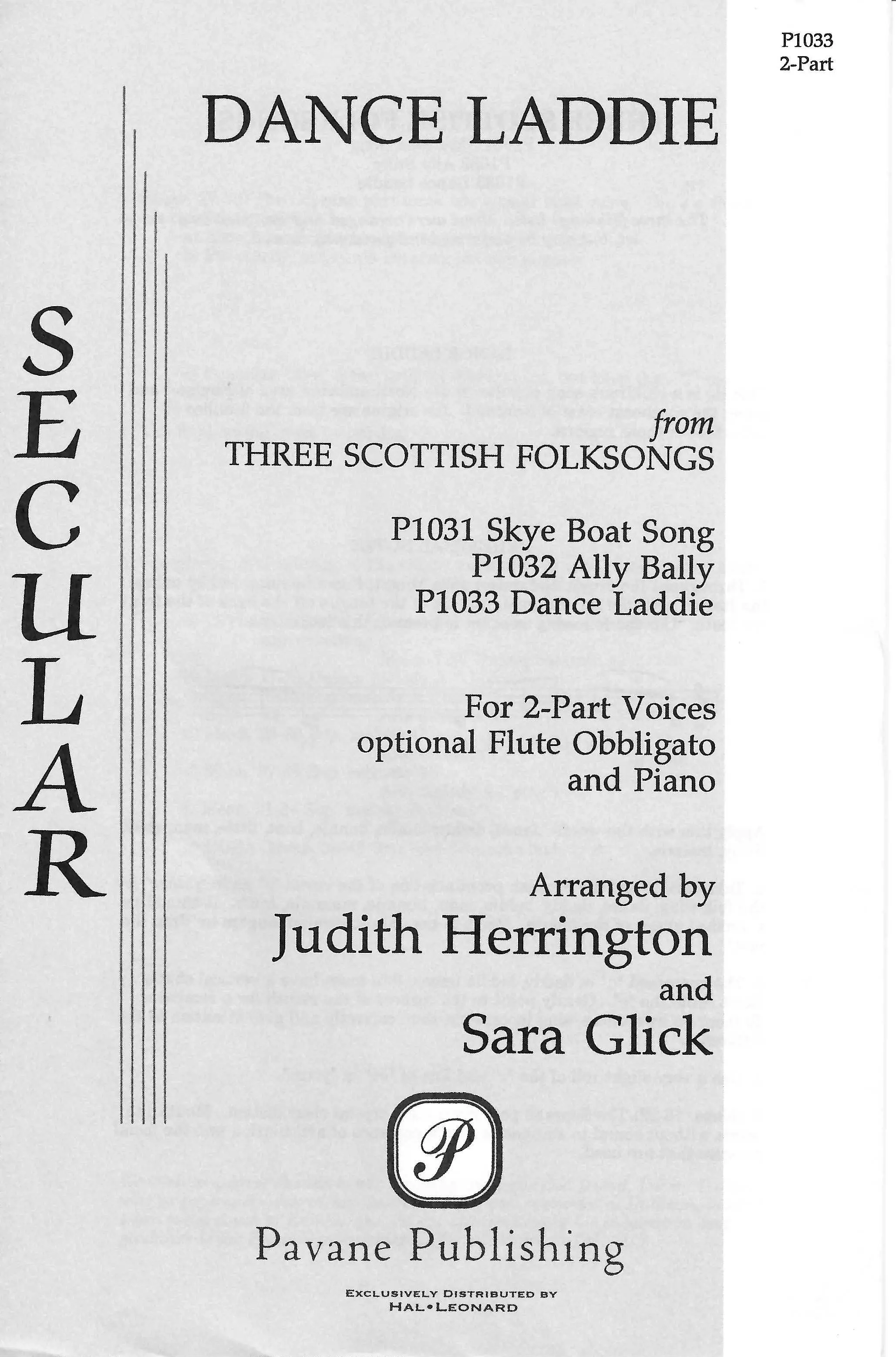 Dance Laddie - 2-Part Treble - Choral Score - Pavane Publishing