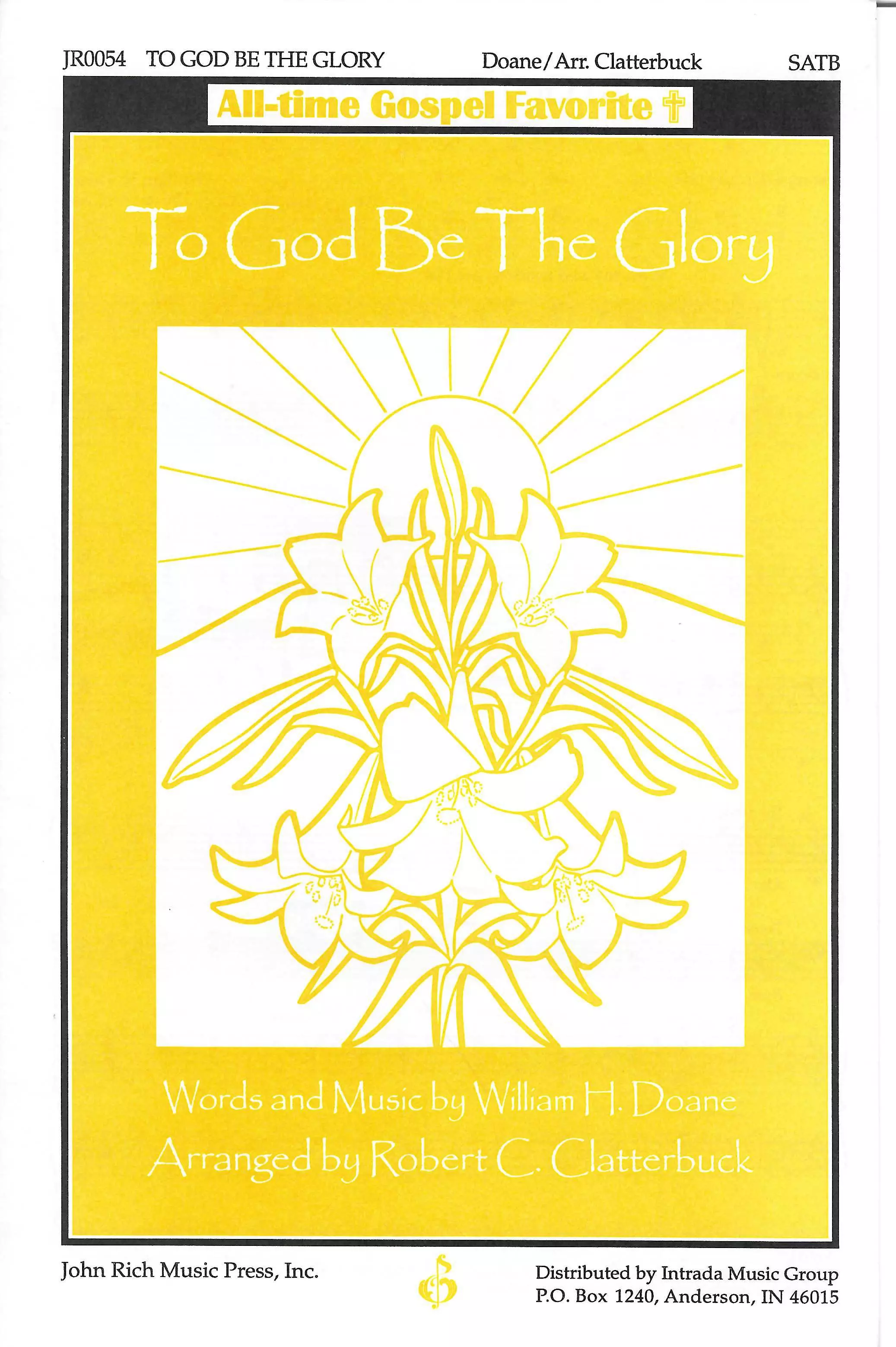 To God Be The Glory - SATB - Choral Score - Pavane Publishing