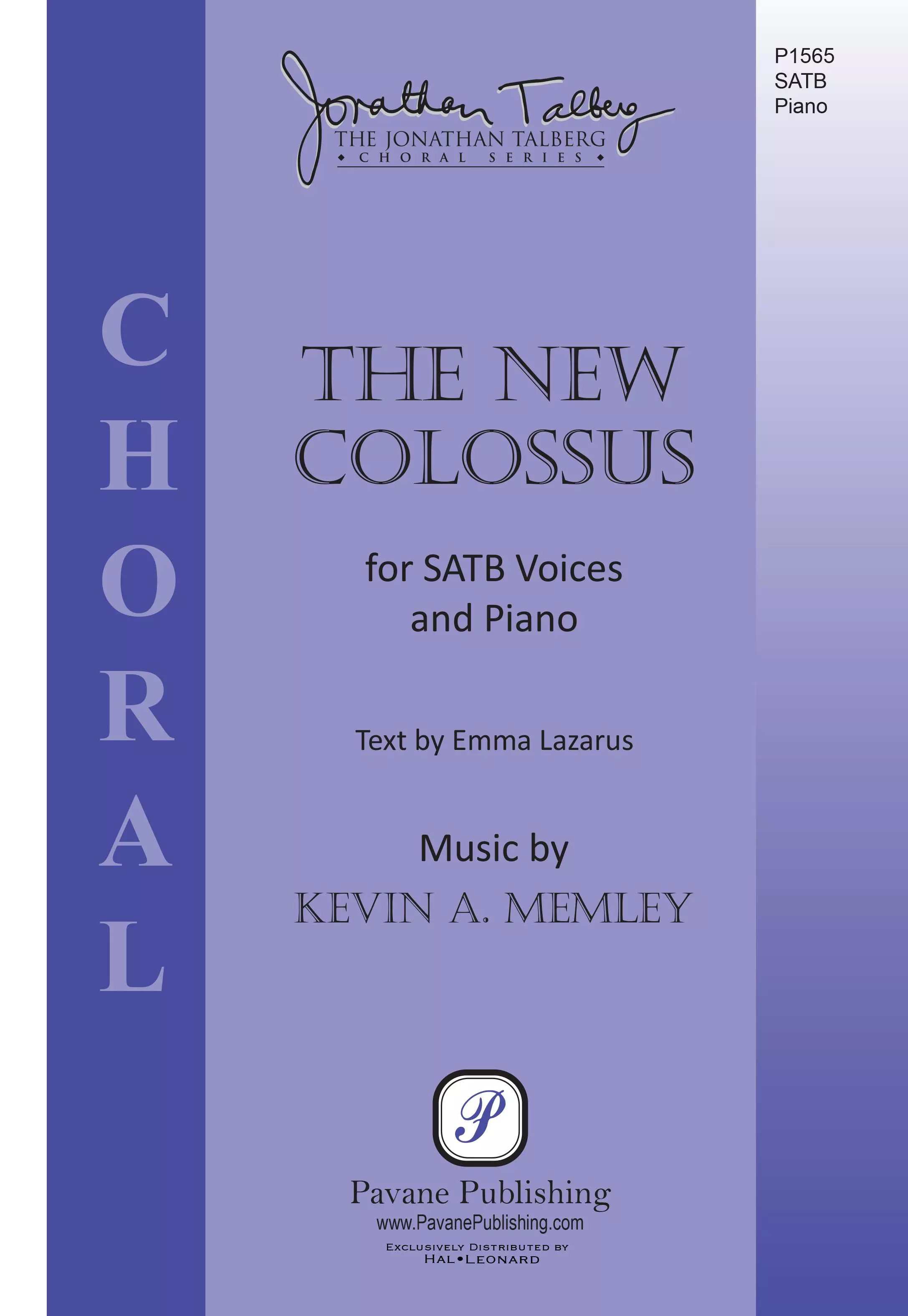 The New Colossus - SATB - Choral Score - Pavane Publishing