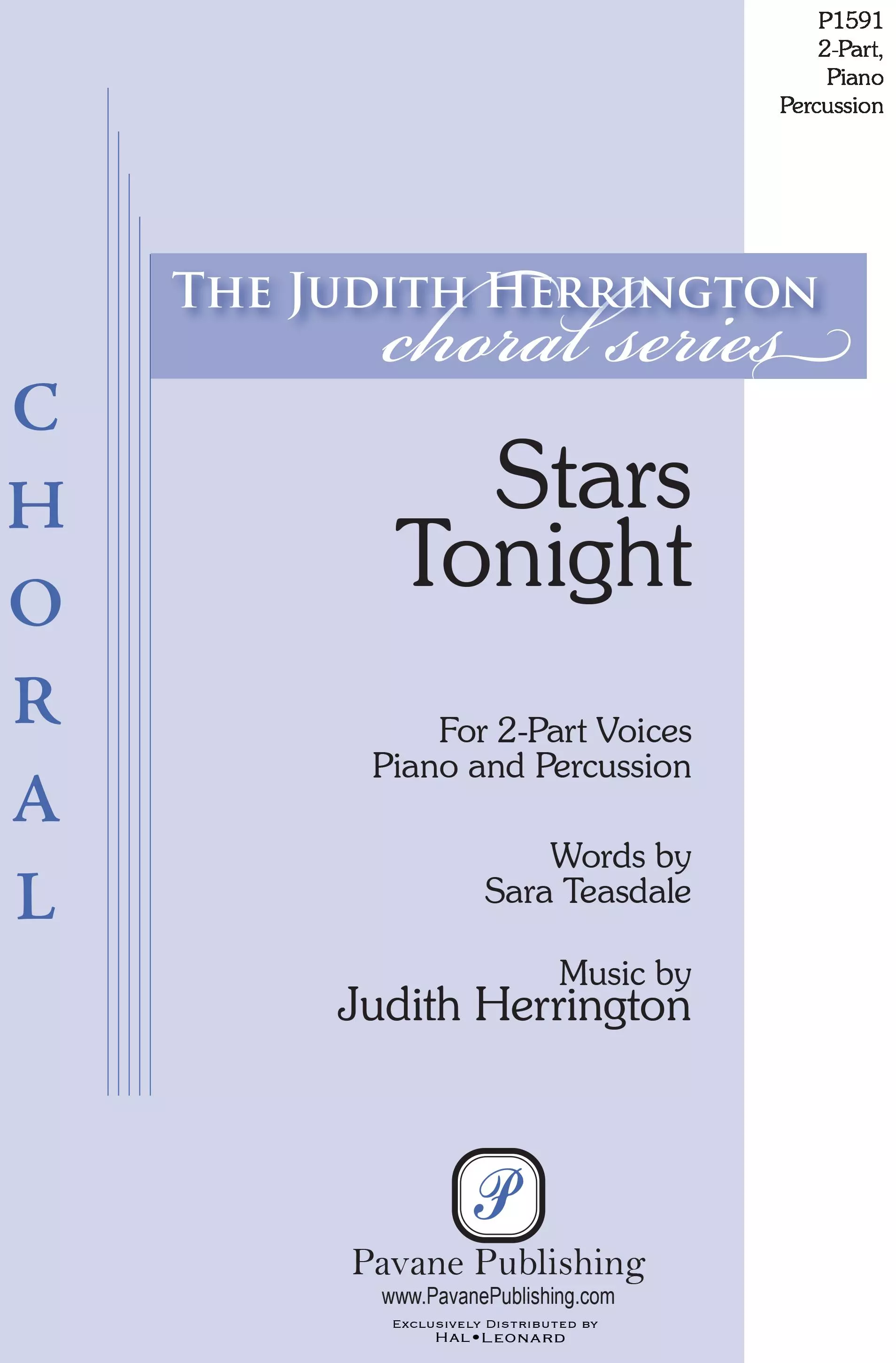 Stars Tonight - 2-Part Treble - Choral Score - Pavane Publishing