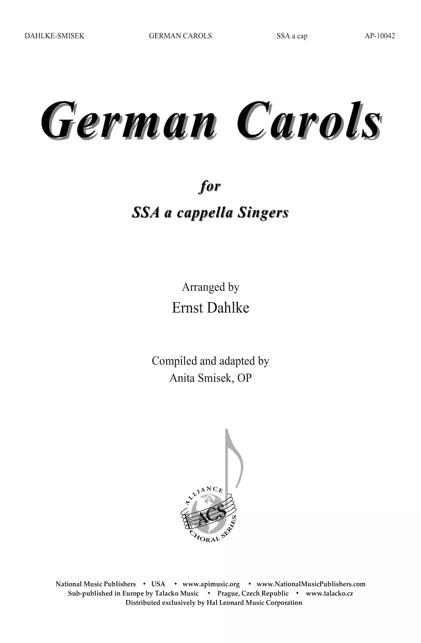 German Carols - Ssa A Cap - SSA - National Music Publishers