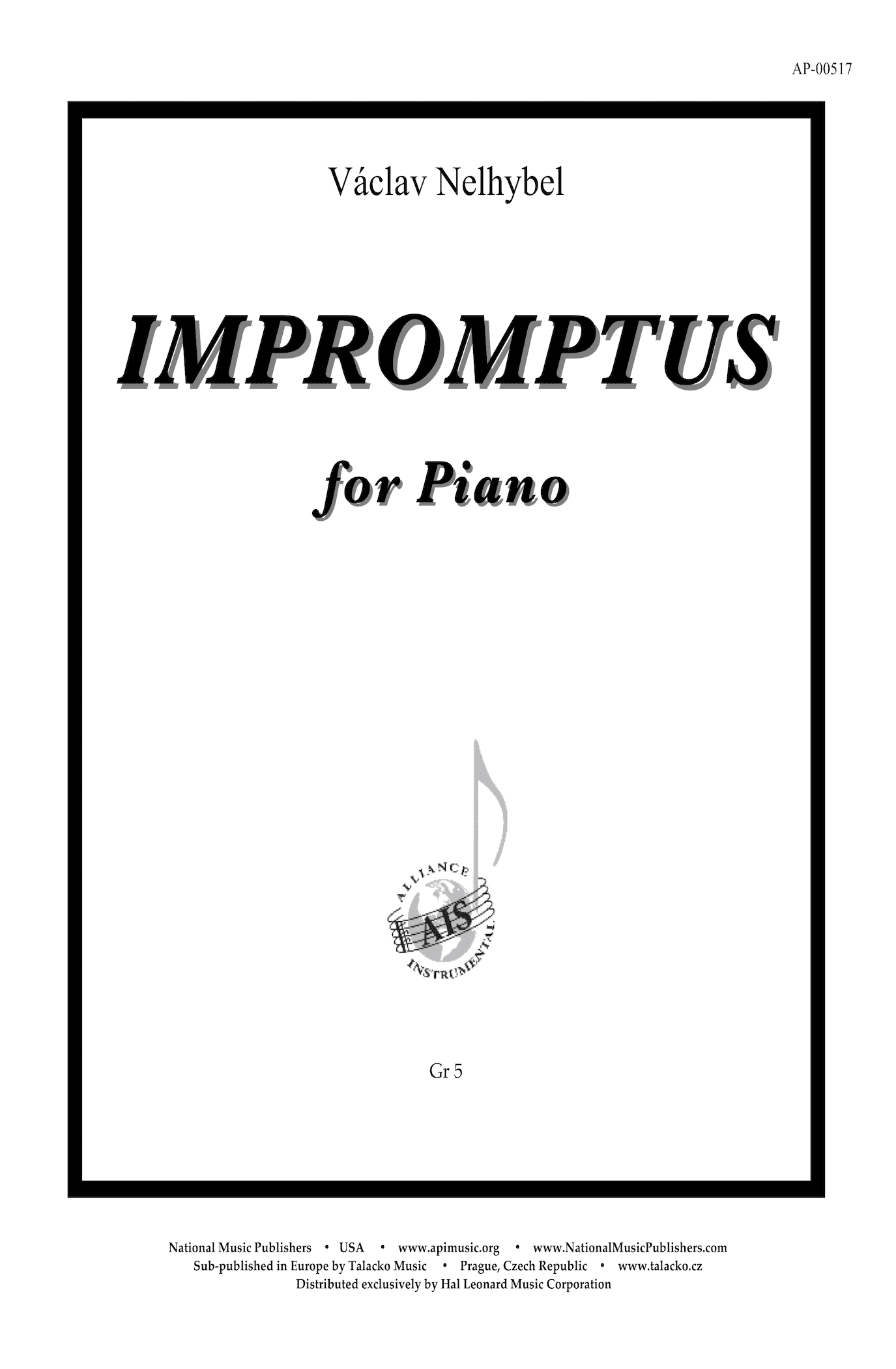 Impromptus For Piano - Piano Solo - National Music Publishers