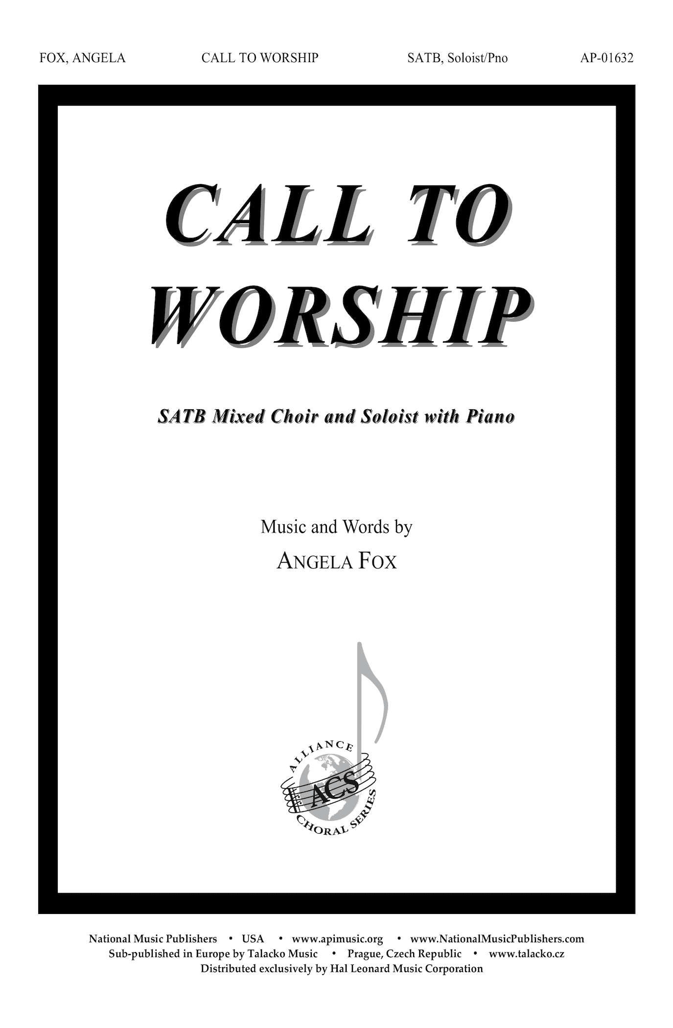 Call To Worship - Satb-Solo-Pno - SATB - National Music Publishers