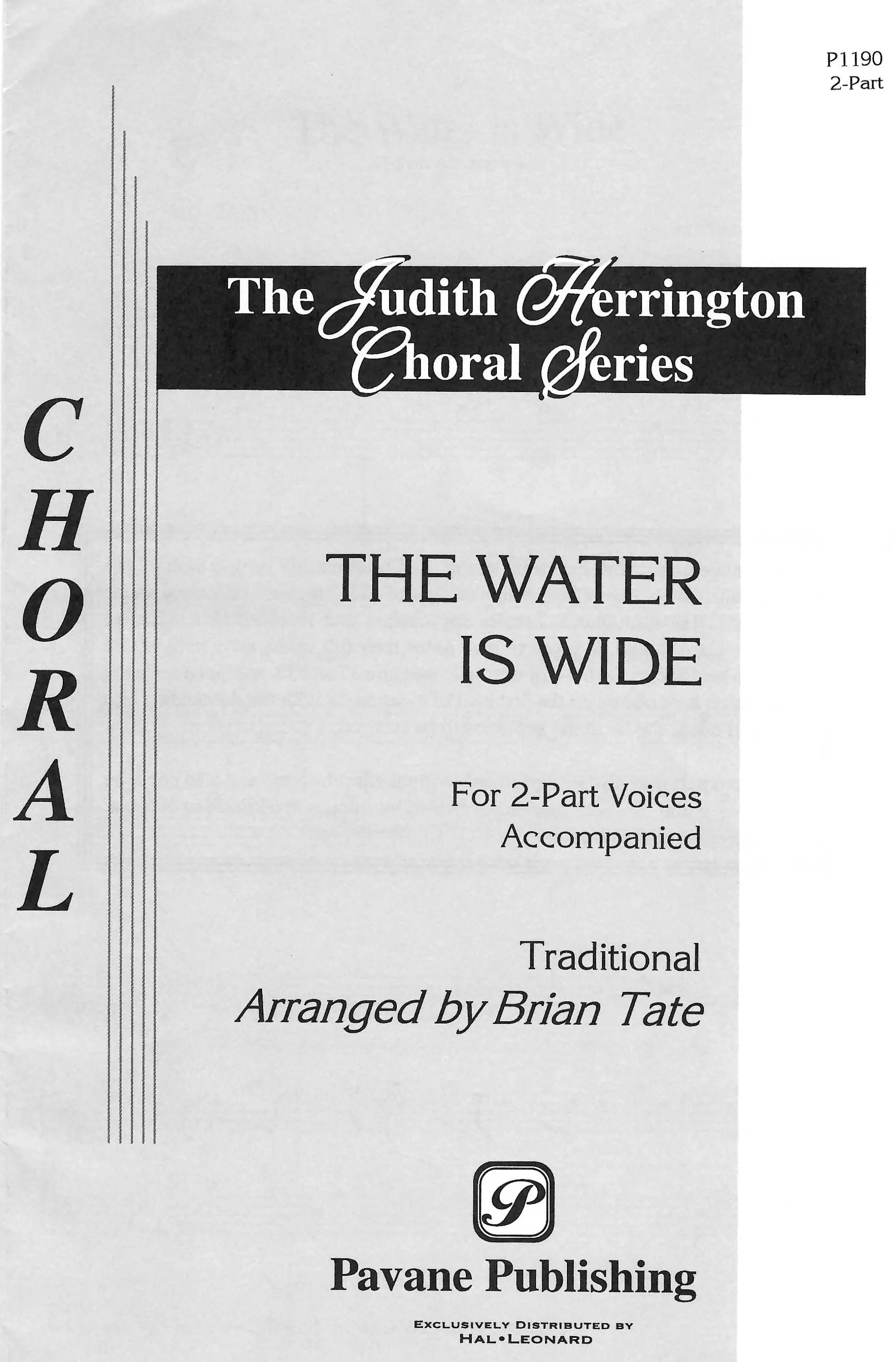 The Water Is Wide - 2-Part Treble - Choral Score - Digital - Pavane ...