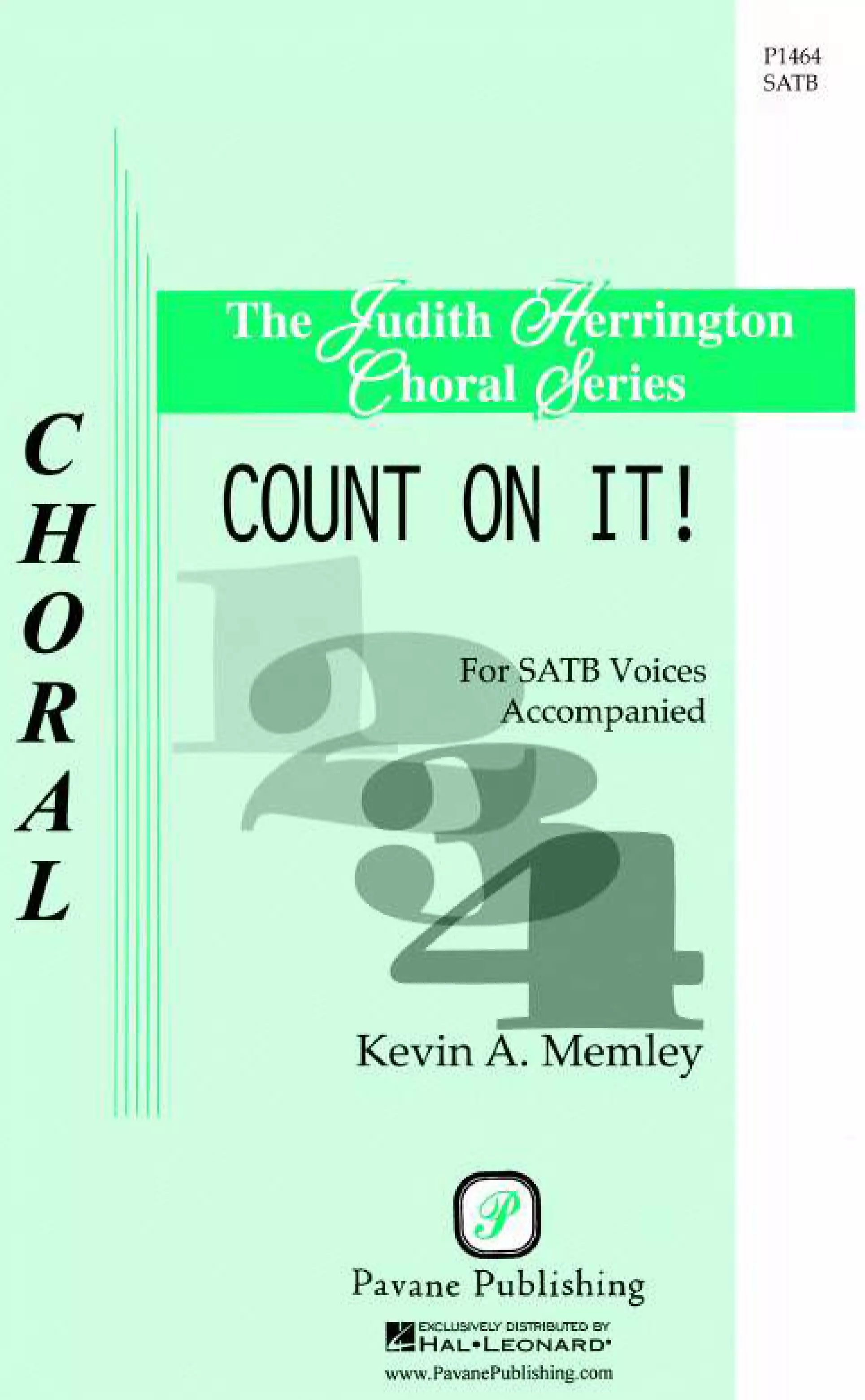 Count On It - SATB - Choral Score - Pavane Publishing