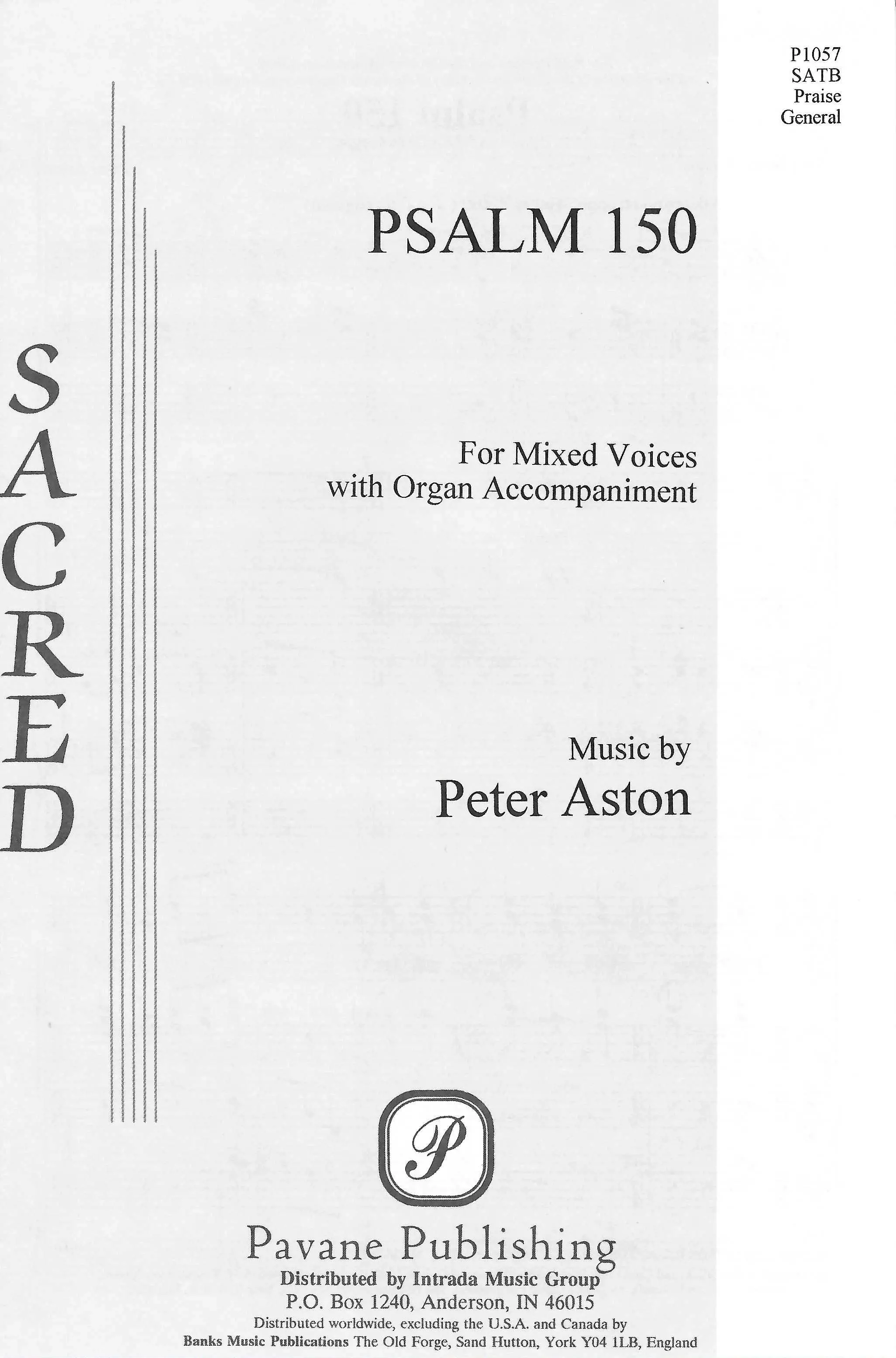 Psalm 150 - SATB - Choral Score - Pavane Publishing