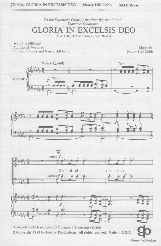 Gloria In Excelsis Deo - SATB - Gentry Publications