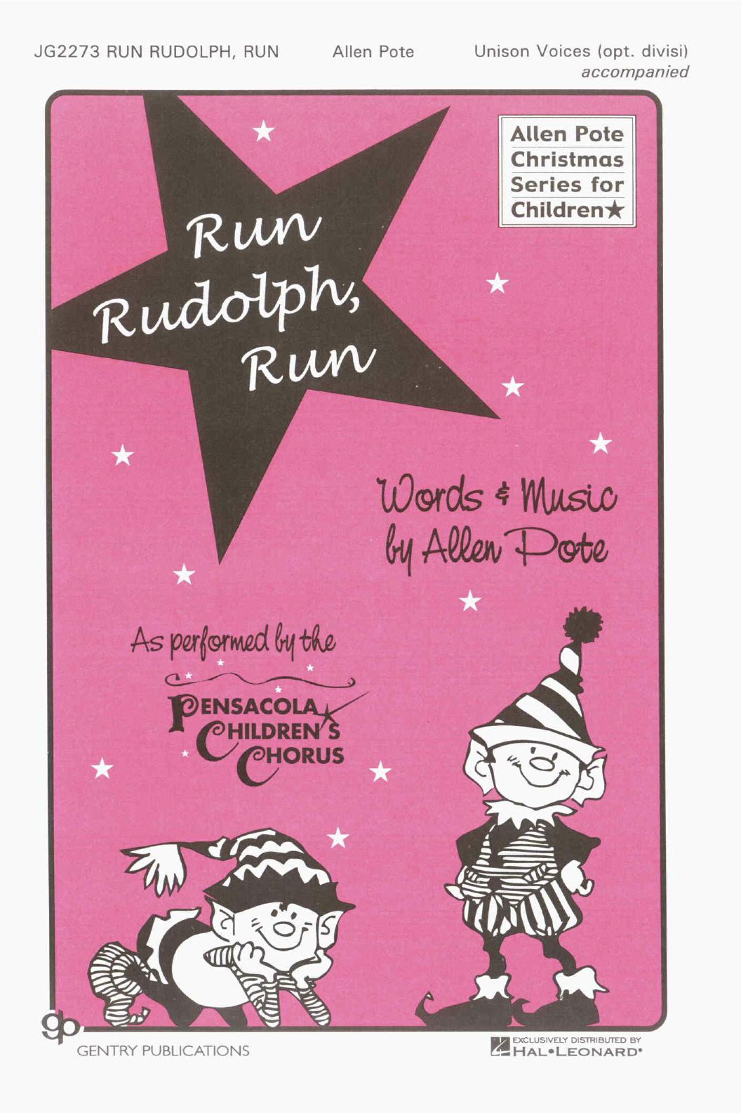 Run Rudolph, Run - Unison - Gentry Publications