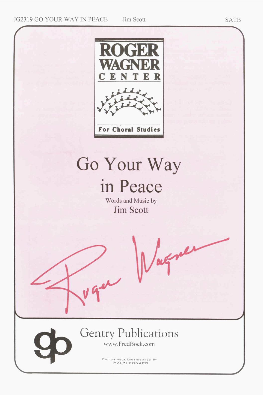 Go Your Way In Peace - SATB