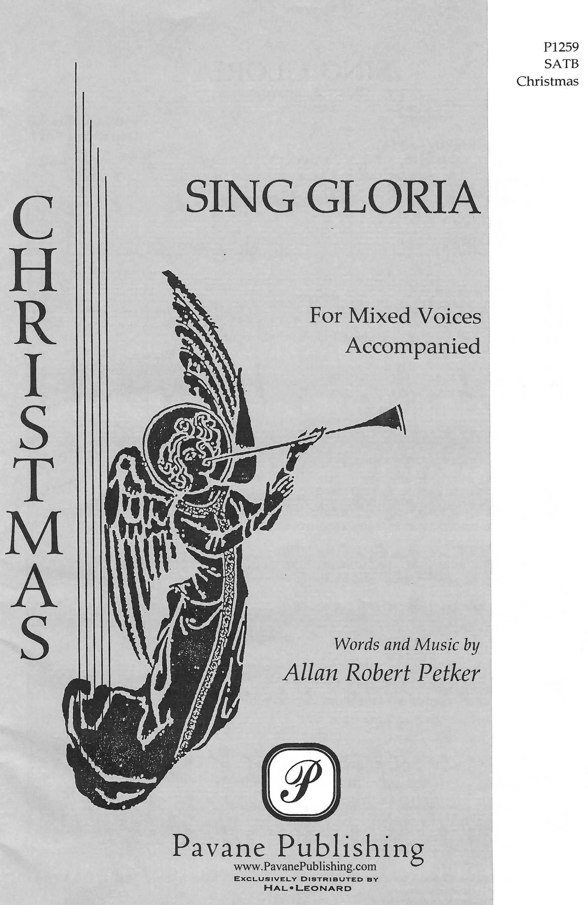 Sing Gloria - SATB - Choral Score - Pavane Publishing