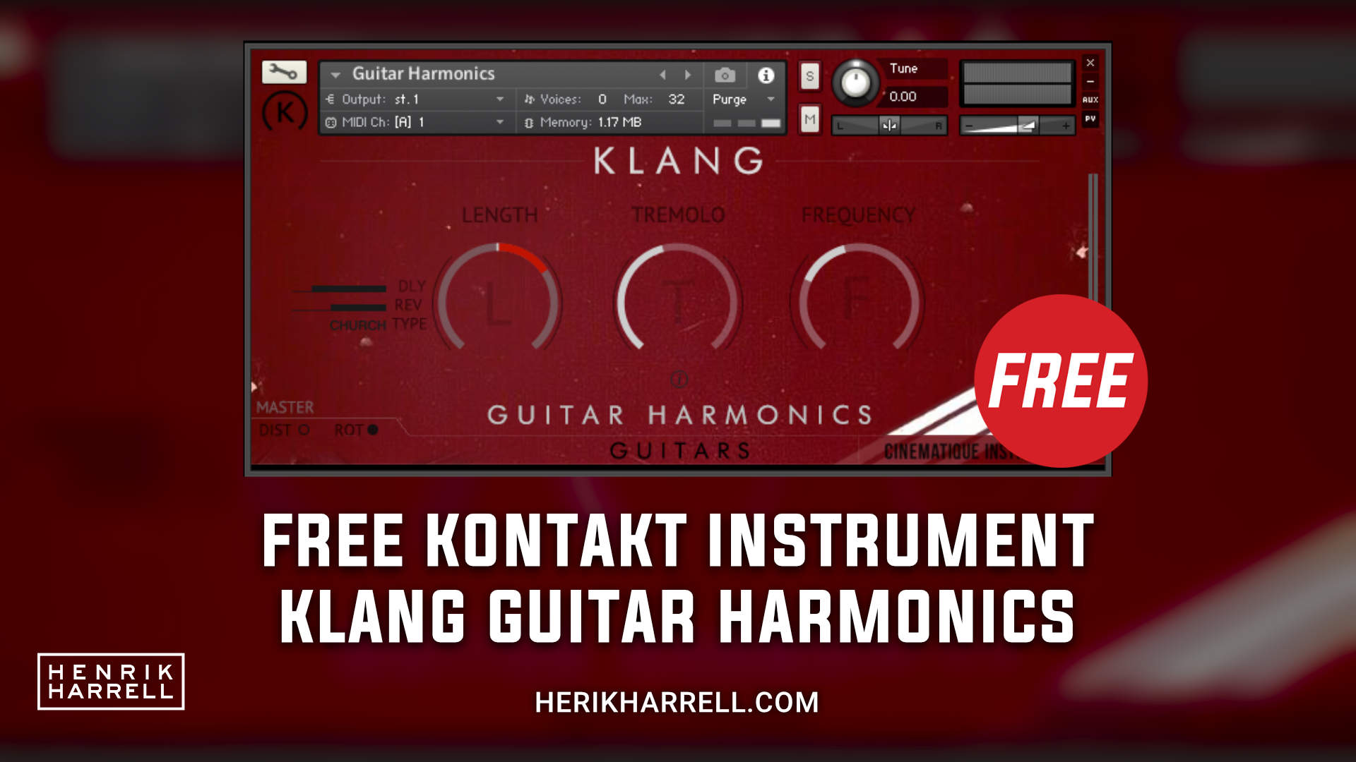 Free Klang Guitar Harmonics (Kontakt Instrument) – Henrik Harrell