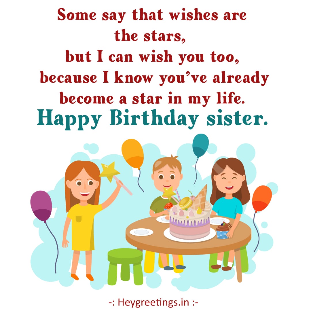 Sister Birthday Status Hey Greetings