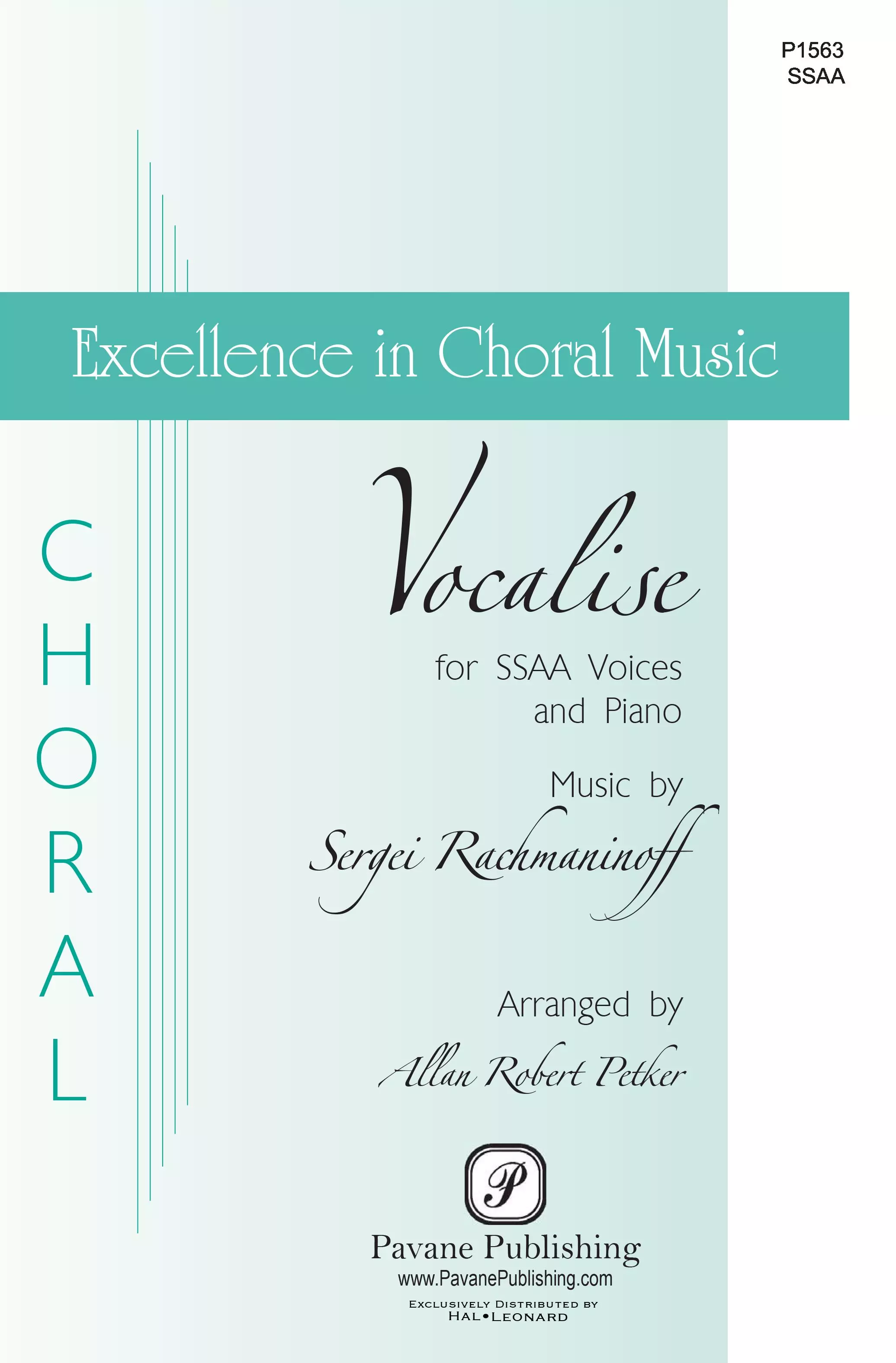 Vocalise - SSA/SSAA - Choral Score - Pavane Publishing
