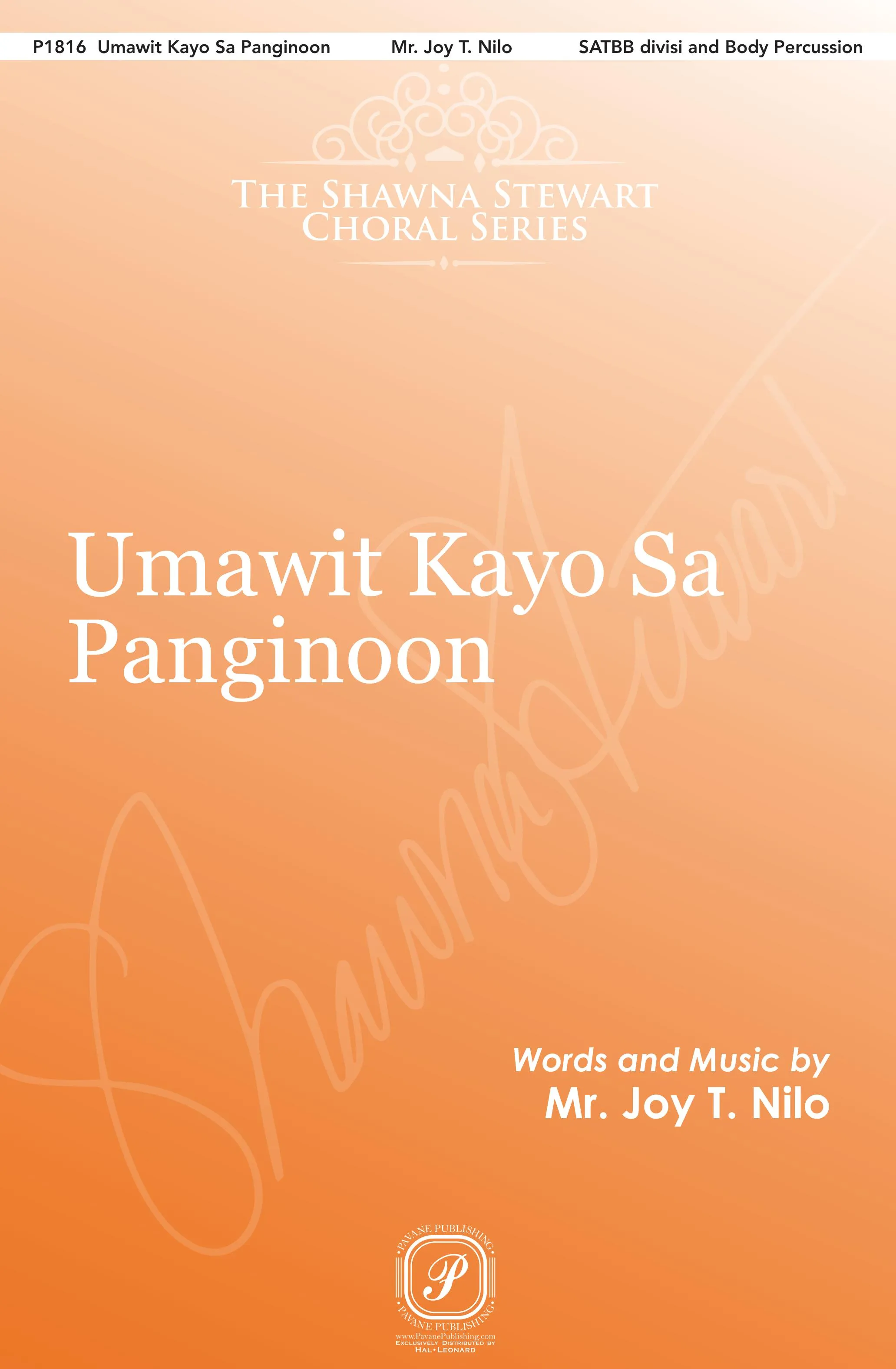 Umawit Kayo Sa Panginoon - SATB - Choral Score - Pavane Publishing