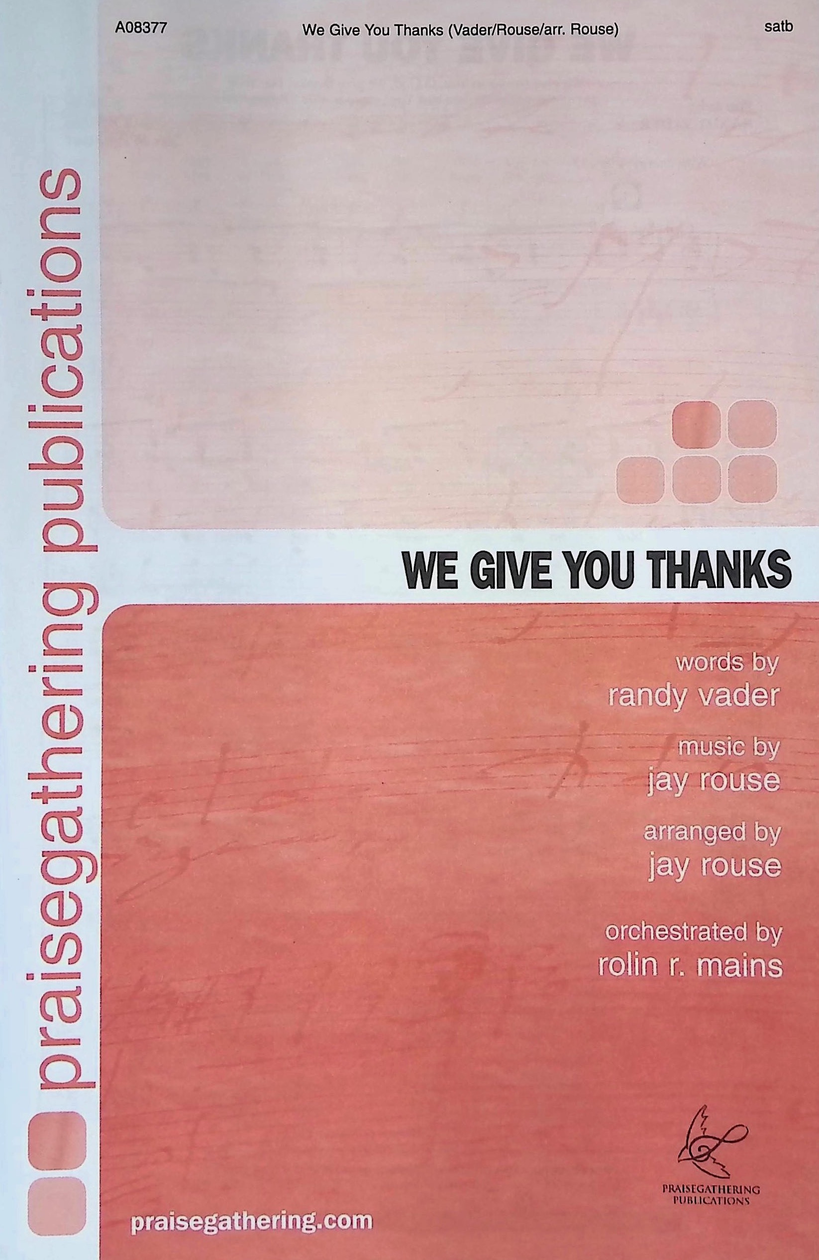 We Give You Thanks - Full Score and Instrumental Parts