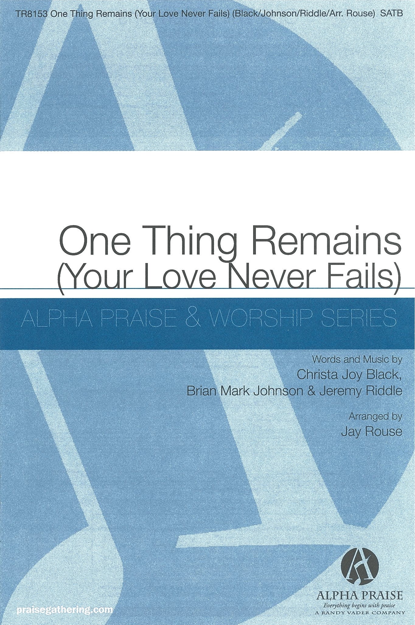 One Thing Remains (Your Love Never Fails) – Accompaniment Tracks ...