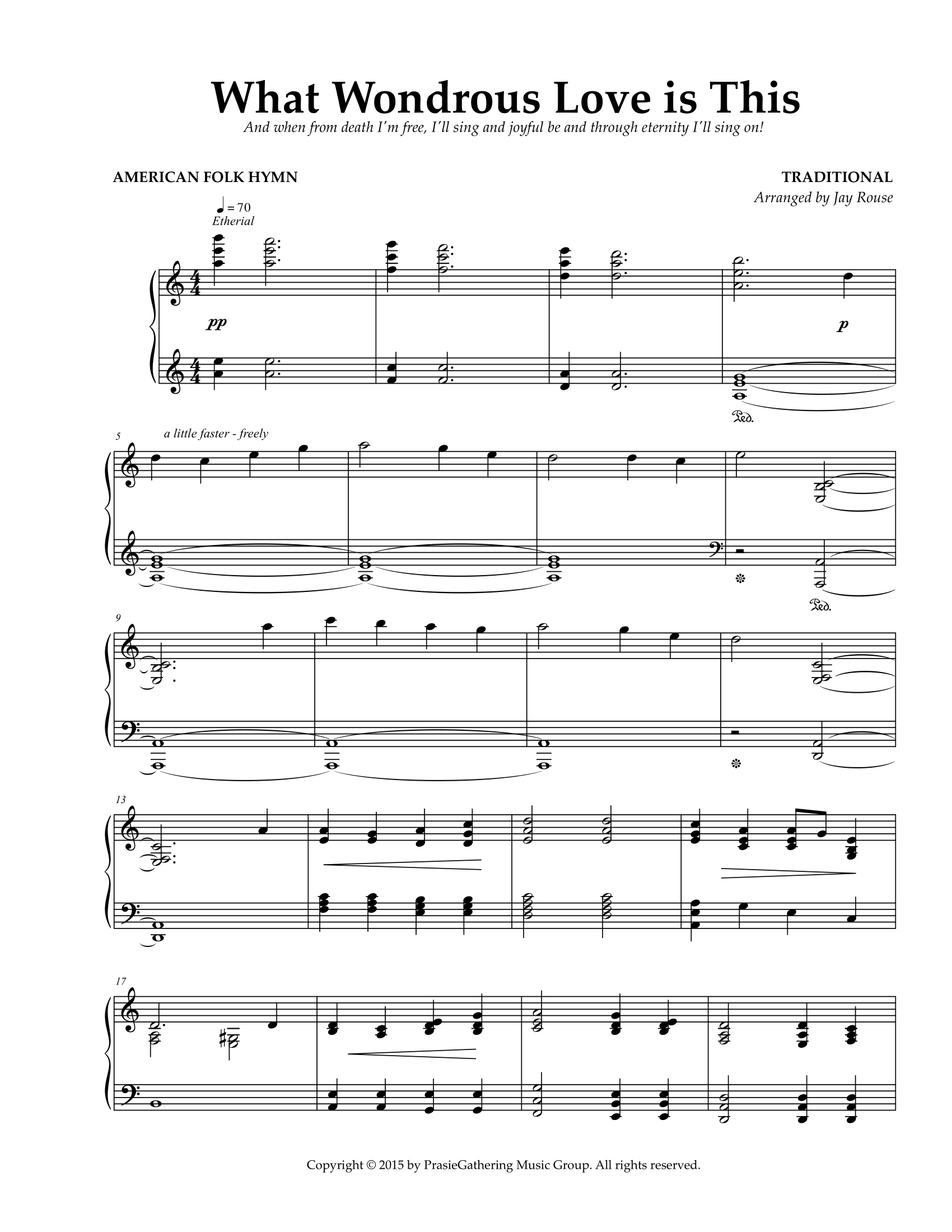 What Wondrous Love Is This? - SATB