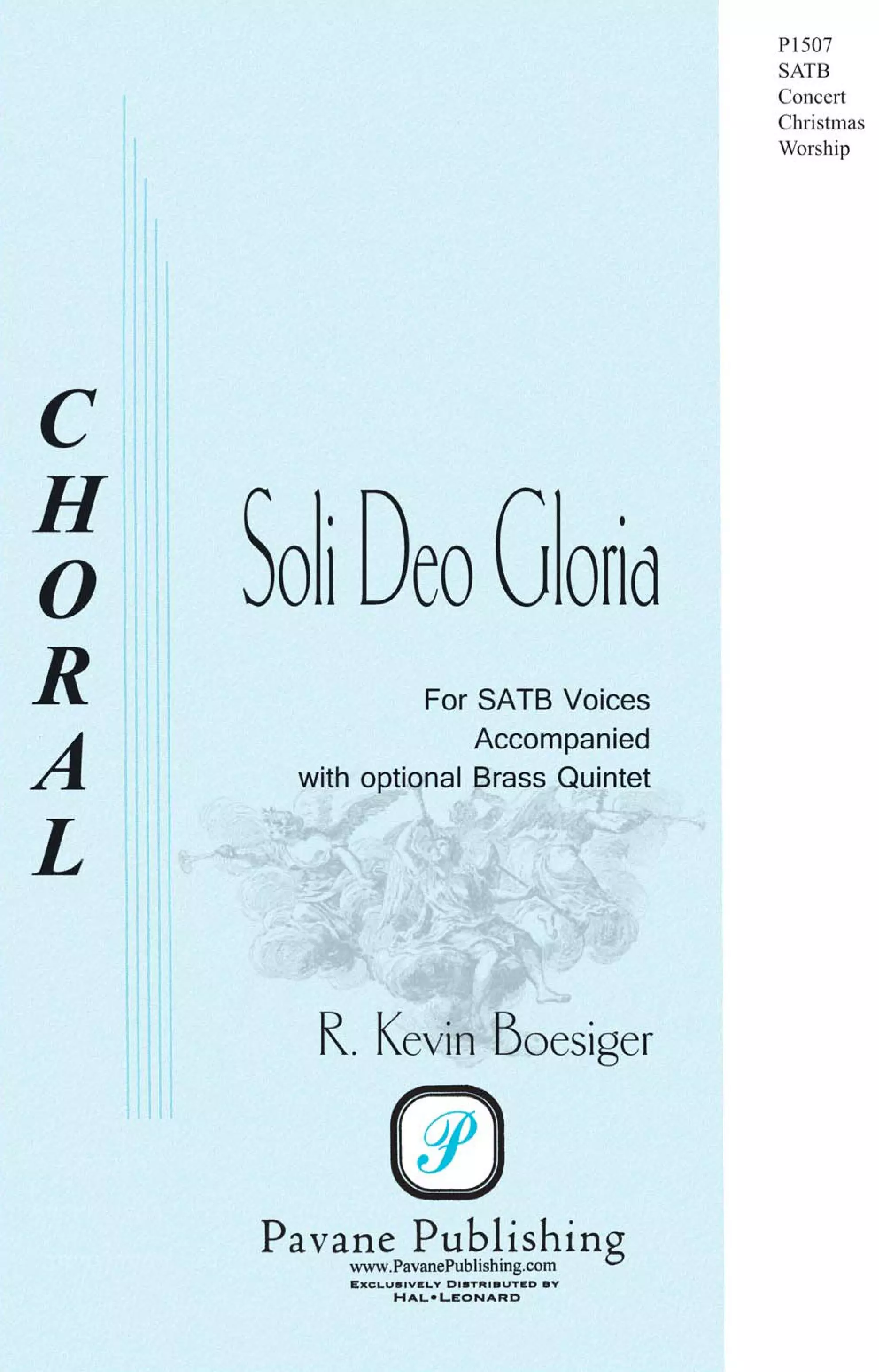 Soli Deo Gloria - SATB - Choral Score - Pavane Publishing
