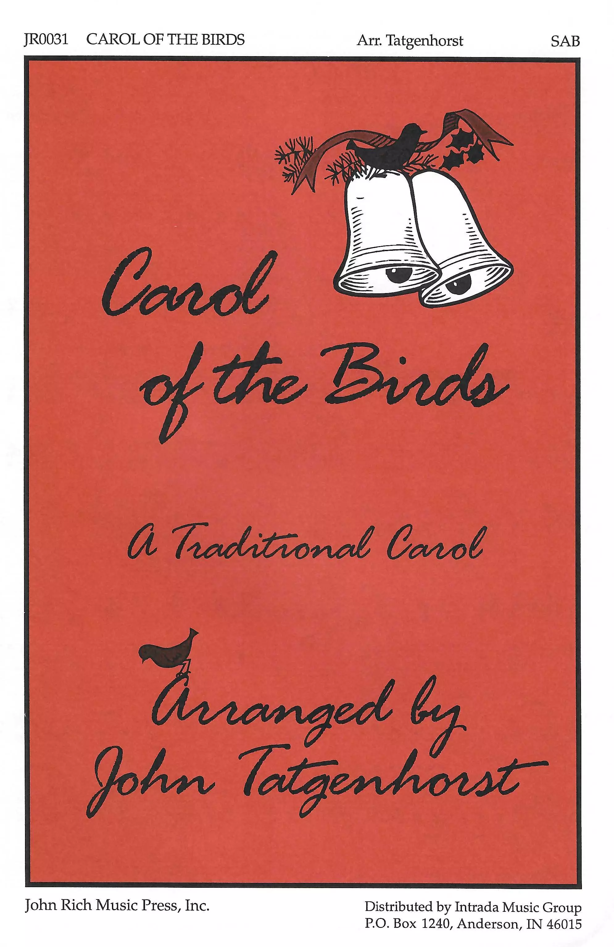 Carol Of The Birds - SAB - Choral Score - Pavane Publishing