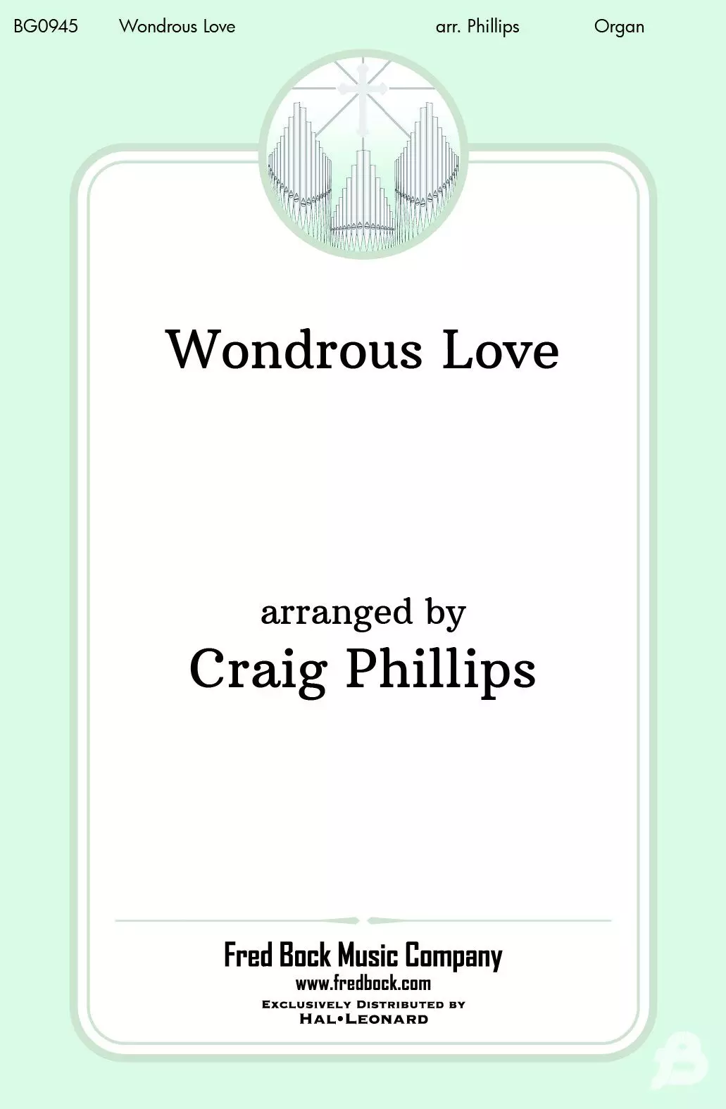 Wondrous Love - Organ - Fred Bock Music