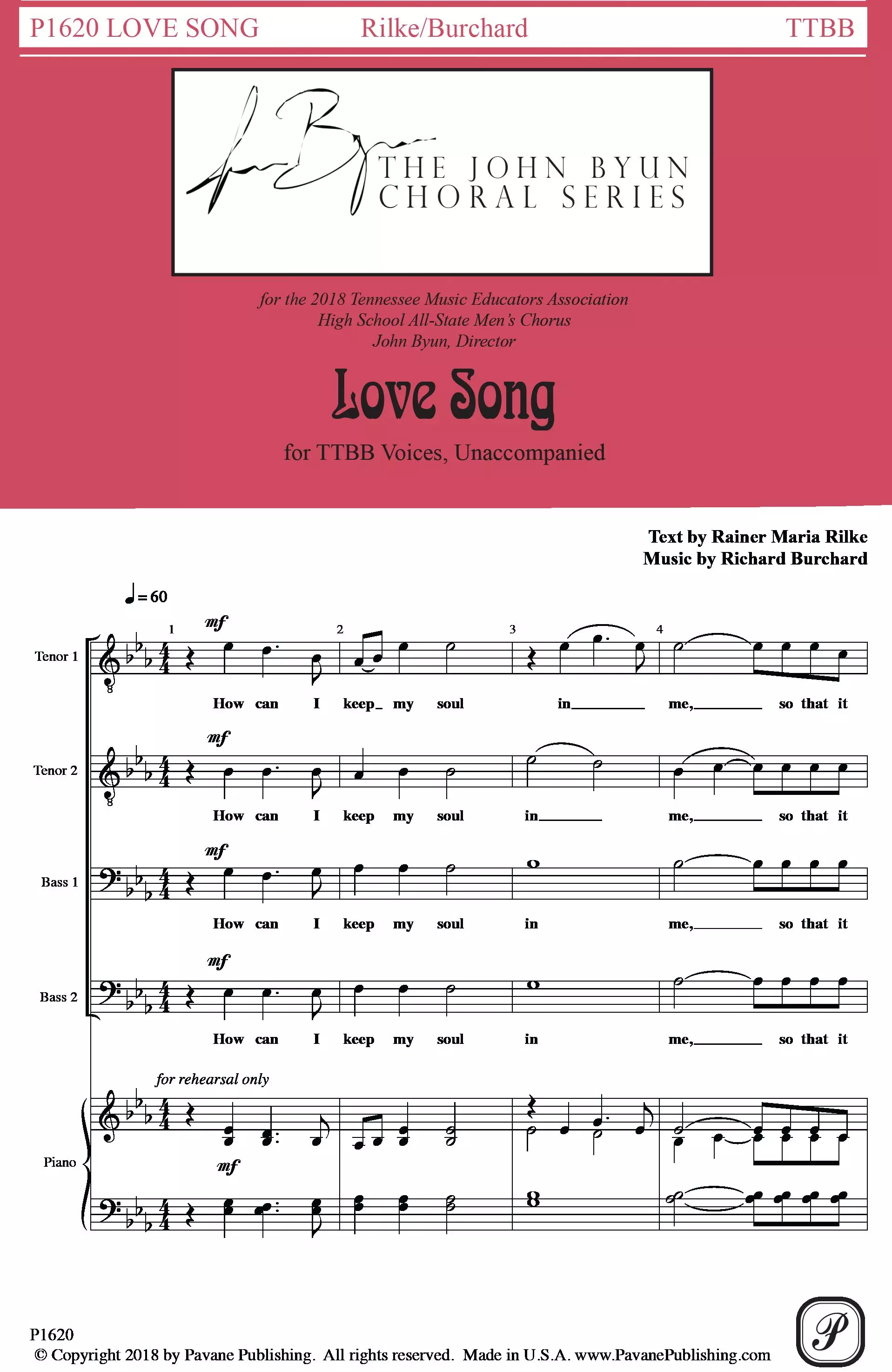 Love Song - All Products - Pavane Publishing
