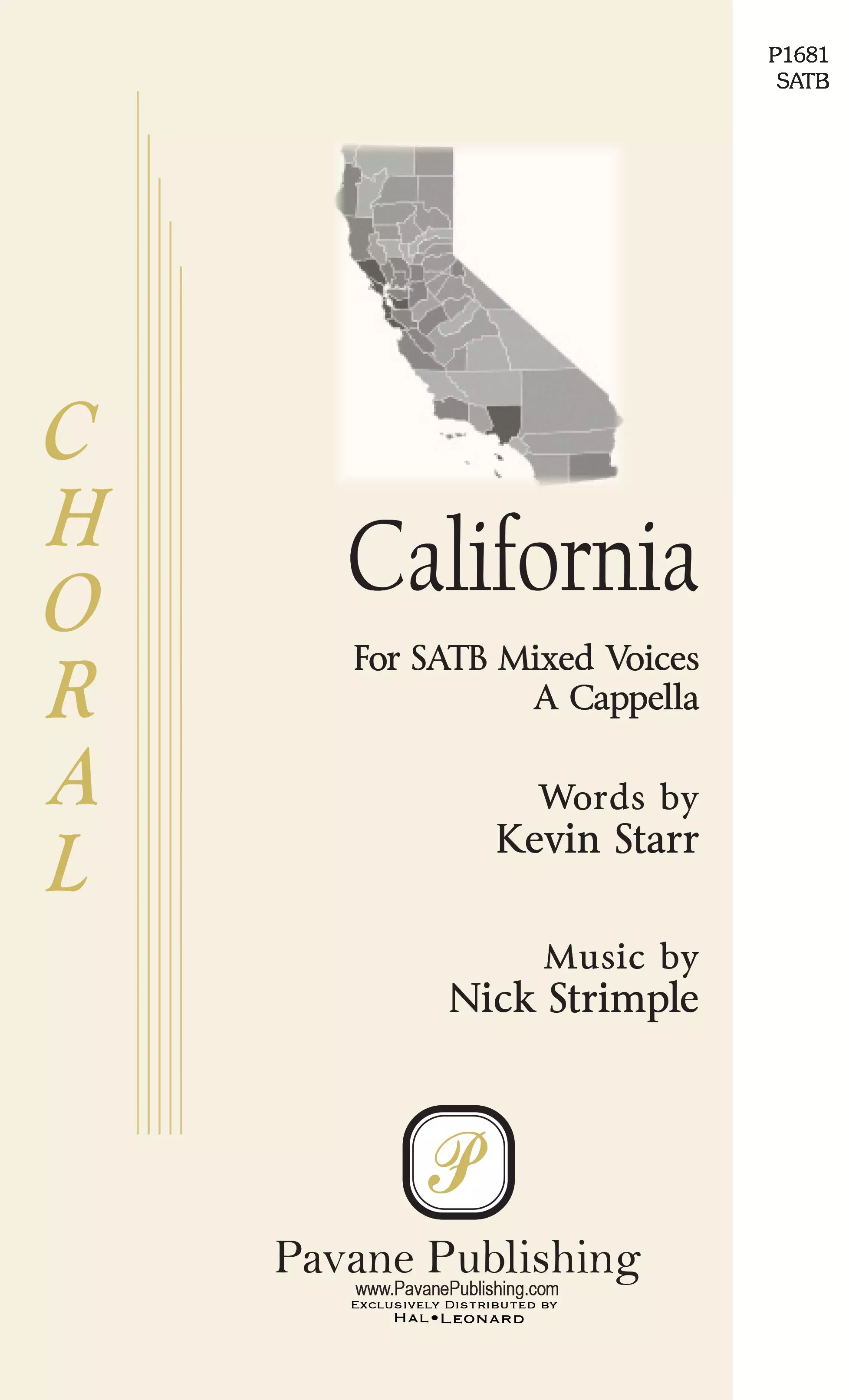 California - SATB - Choral Score - Pavane Publishing