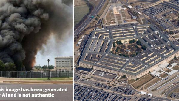 Fake AI-generated image of explosion at Pentagon briefly disturbs US ...