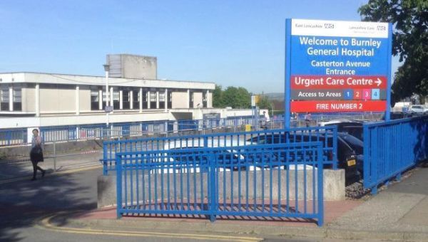 Picket line at Burnley General Hospital as ambulance workers go on ... Picket line at Burnley General Hospital as ambulance workers go on ...