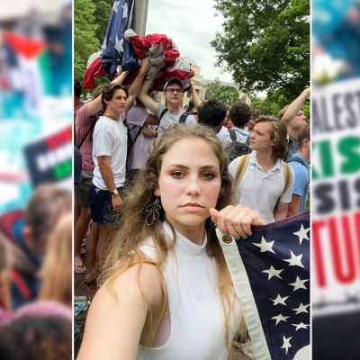 College girl pelted with objects by anti-Israel protesters for standing ...