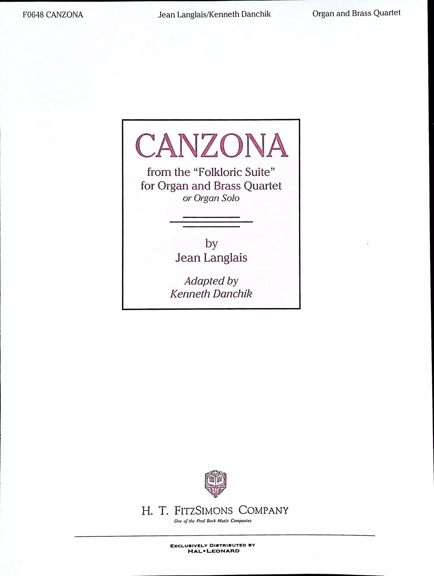 Canzona - Organ/brass