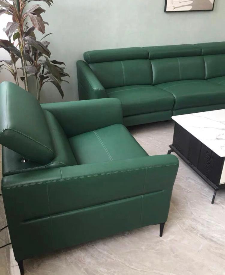 Light Green Leather Sectional Sofa | Cabinets Matttroy