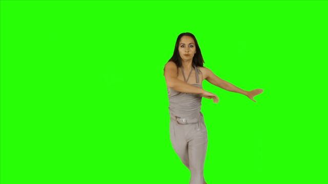 Girl Dances Rotating On Green Screen The Stock Footage Club