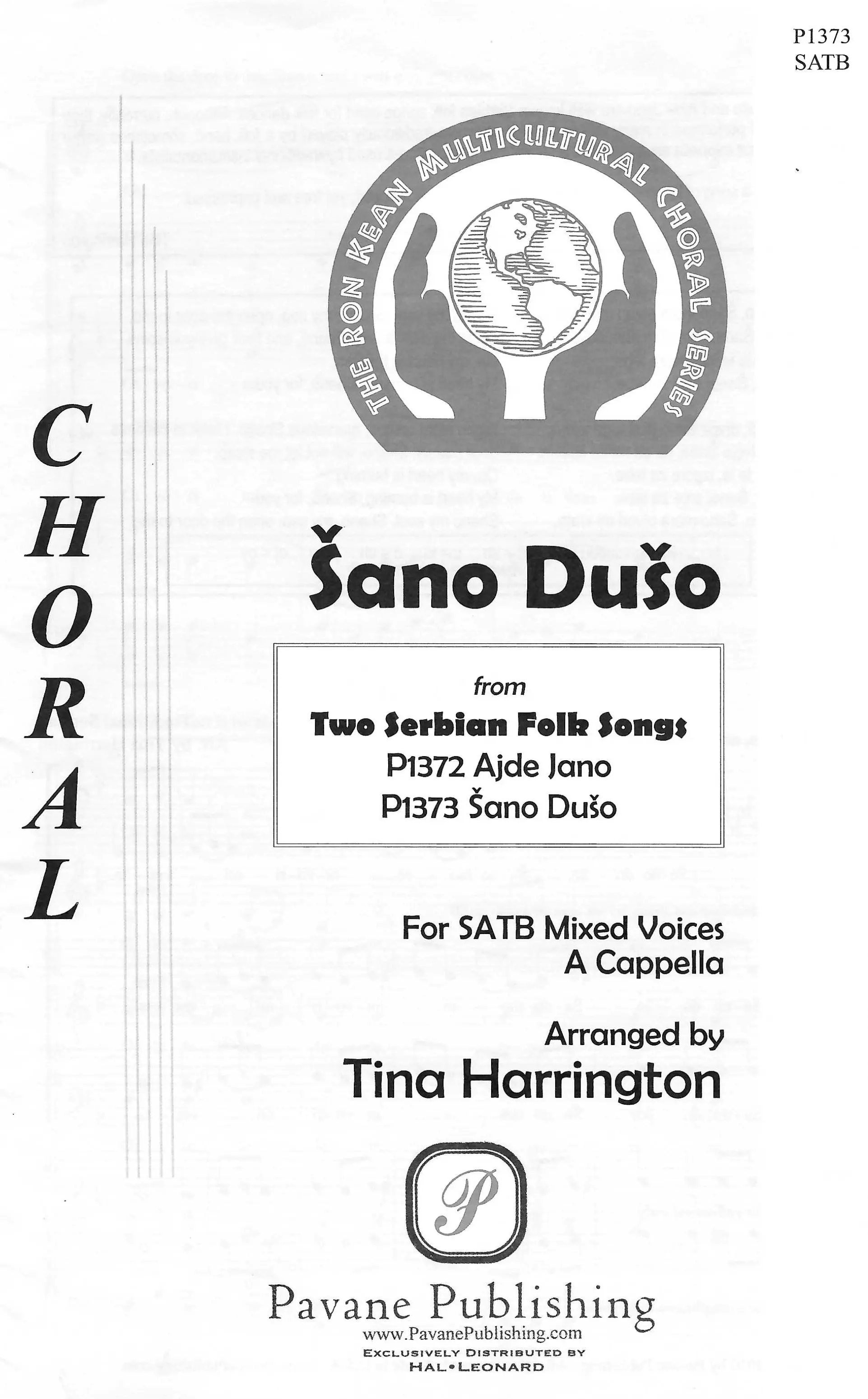 Sano Duso - SATB - Choral Score - Pavane Publishing