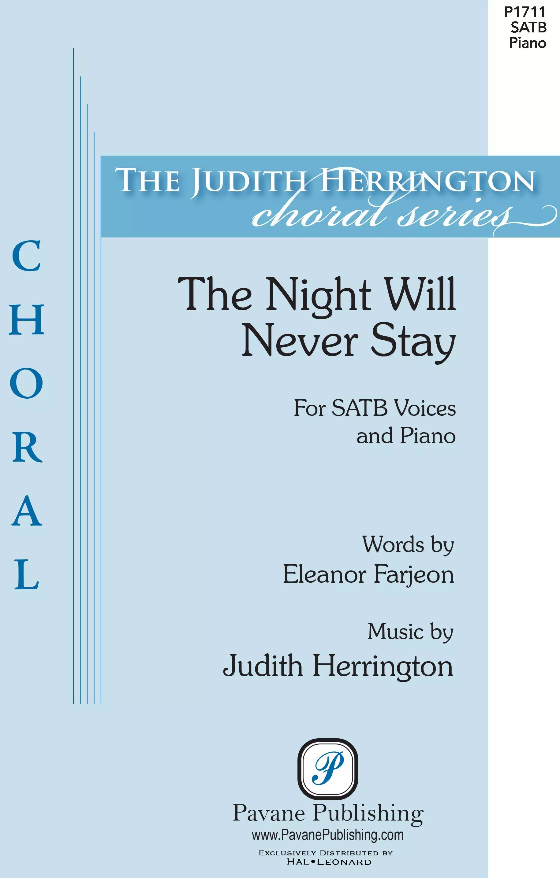 The Night Will Never Stay - SATB - Choral Score - Digital - Pavane ...