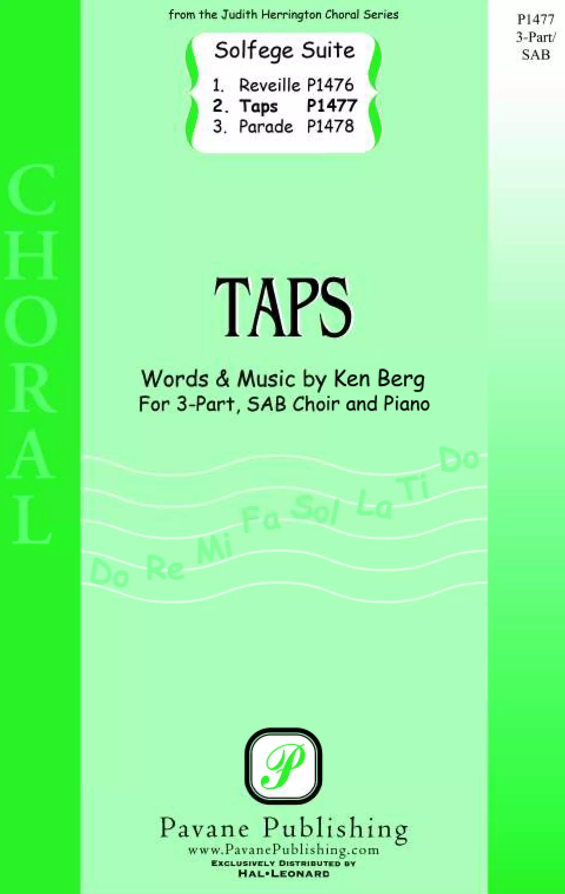 Taps - 3-Part Mixed - Choral Score - Pavane Publishing