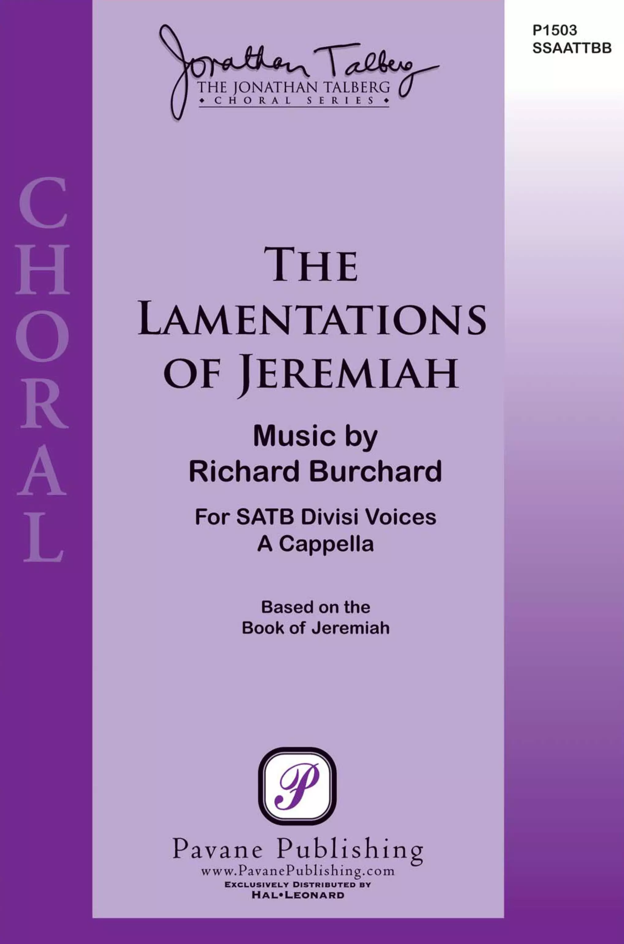 The Lamentations Of Jeremiah - SATB, divisi - Choral Score - Pavane ...
