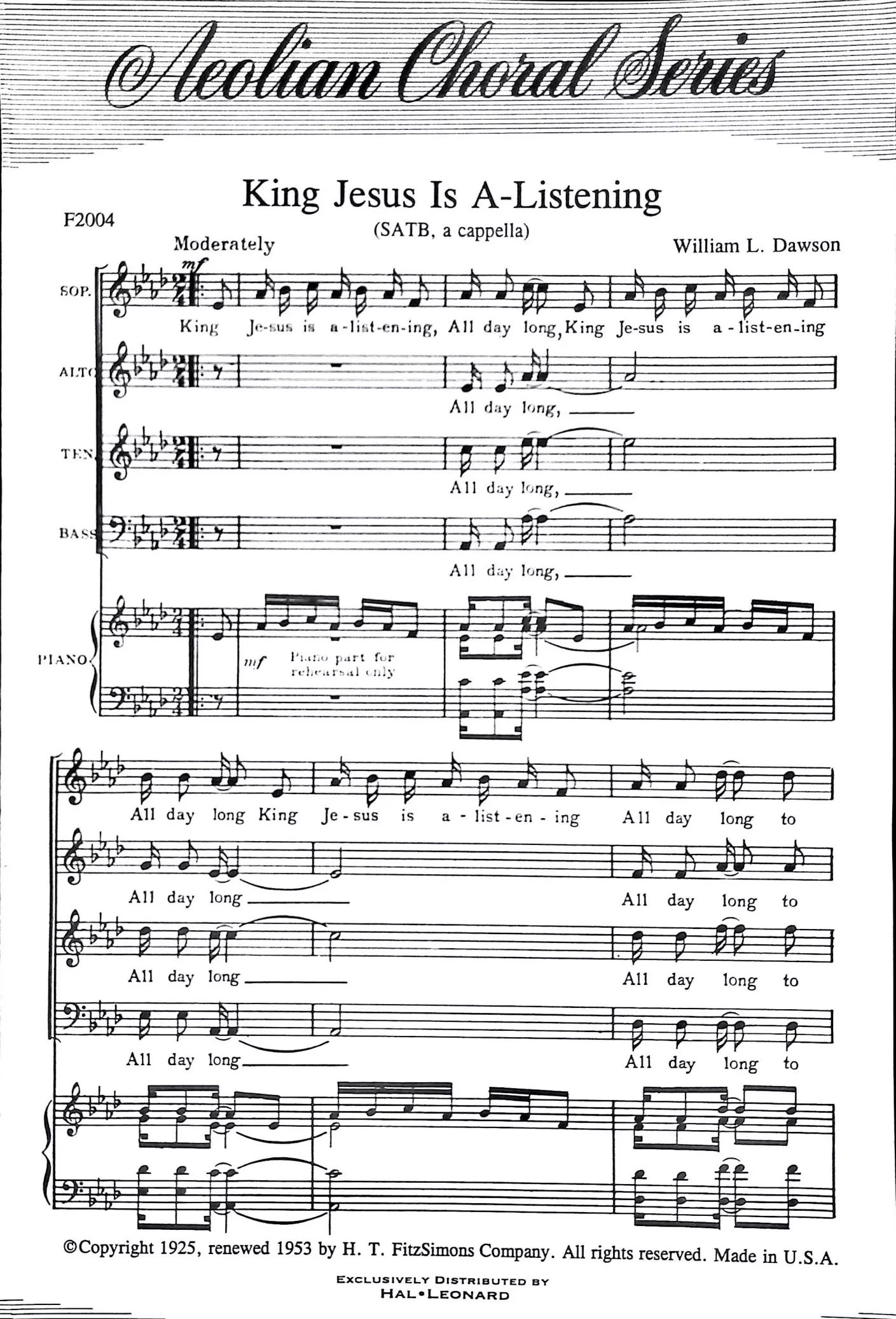 SATB - Choral Spiritual Arrangements