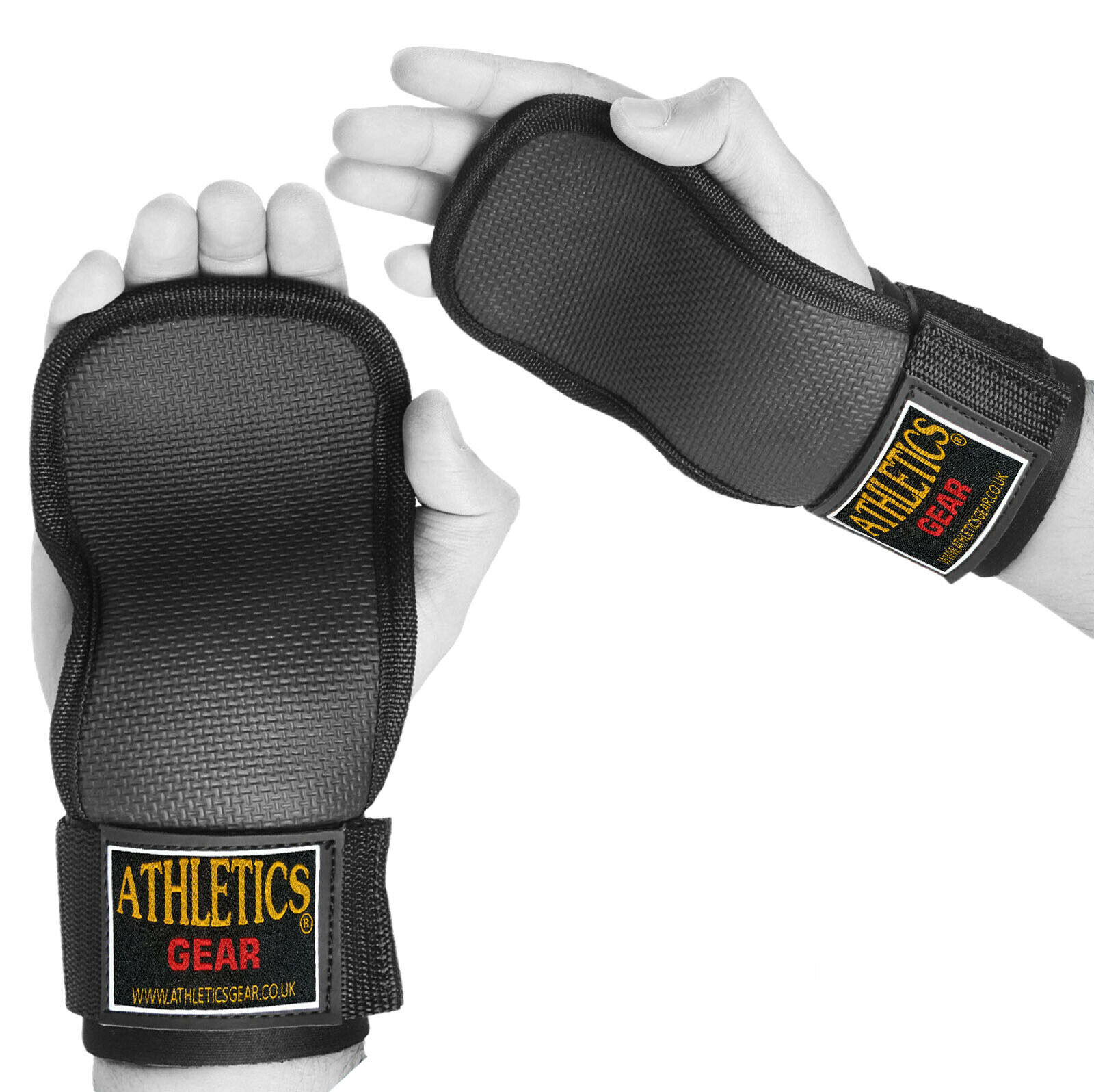 Weight lifting Rubber Pads Gym Straps Neoprene Wrist Support Grips ...