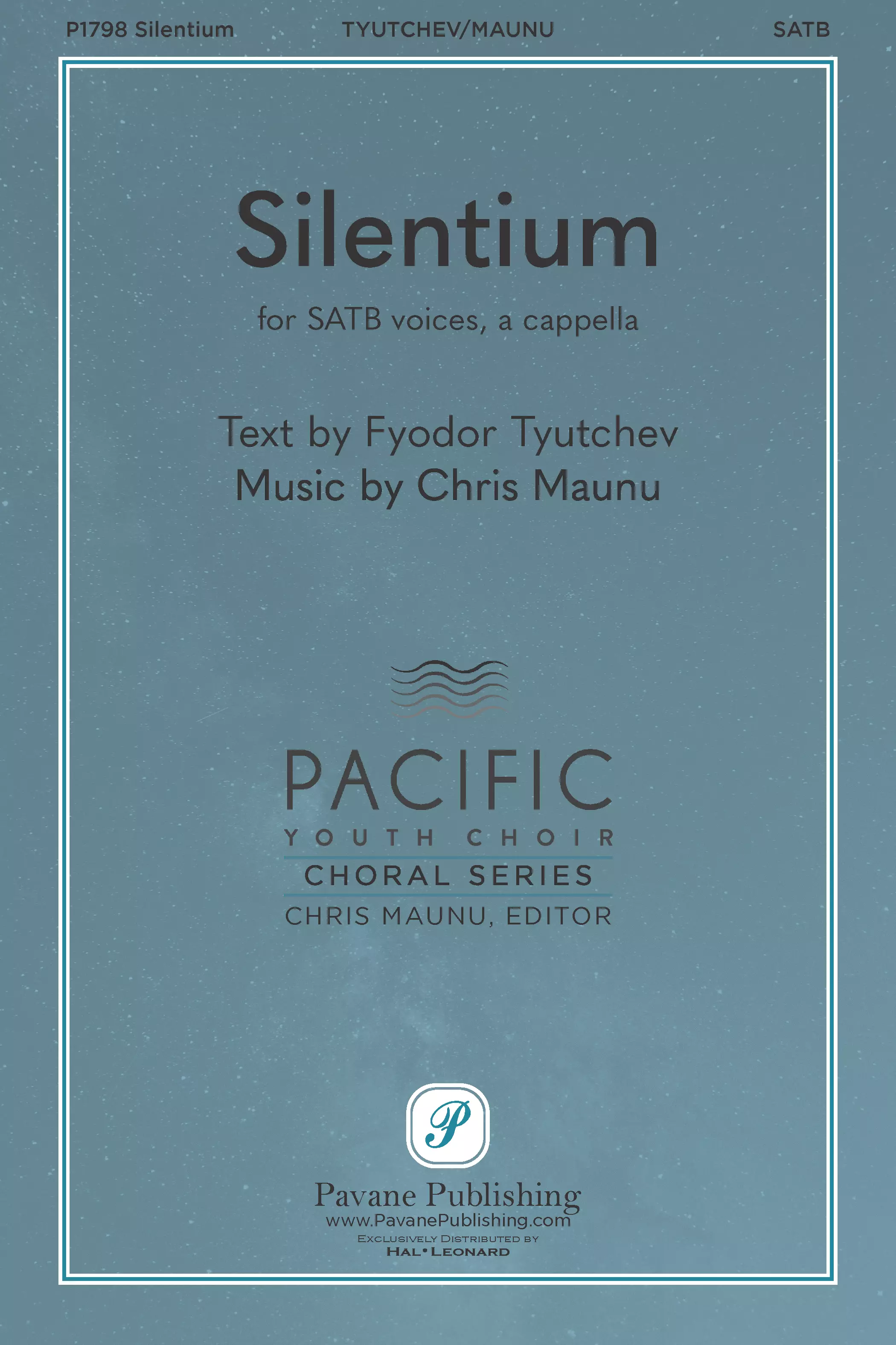 Silentium - SATB - Choral Score - Pavane Publishing