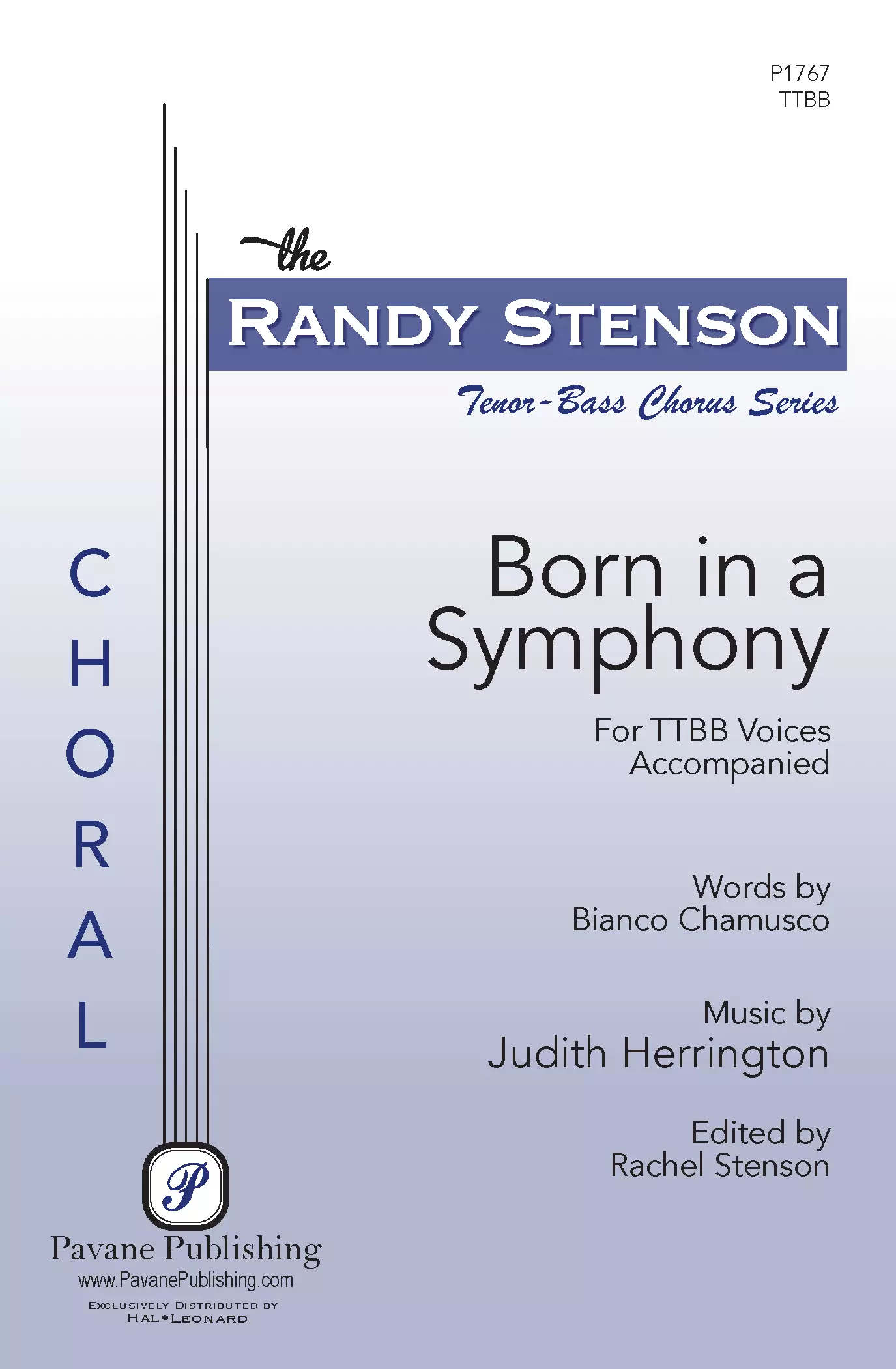Born In A Symphony - TTBB - Choral Score - Pavane Publishing