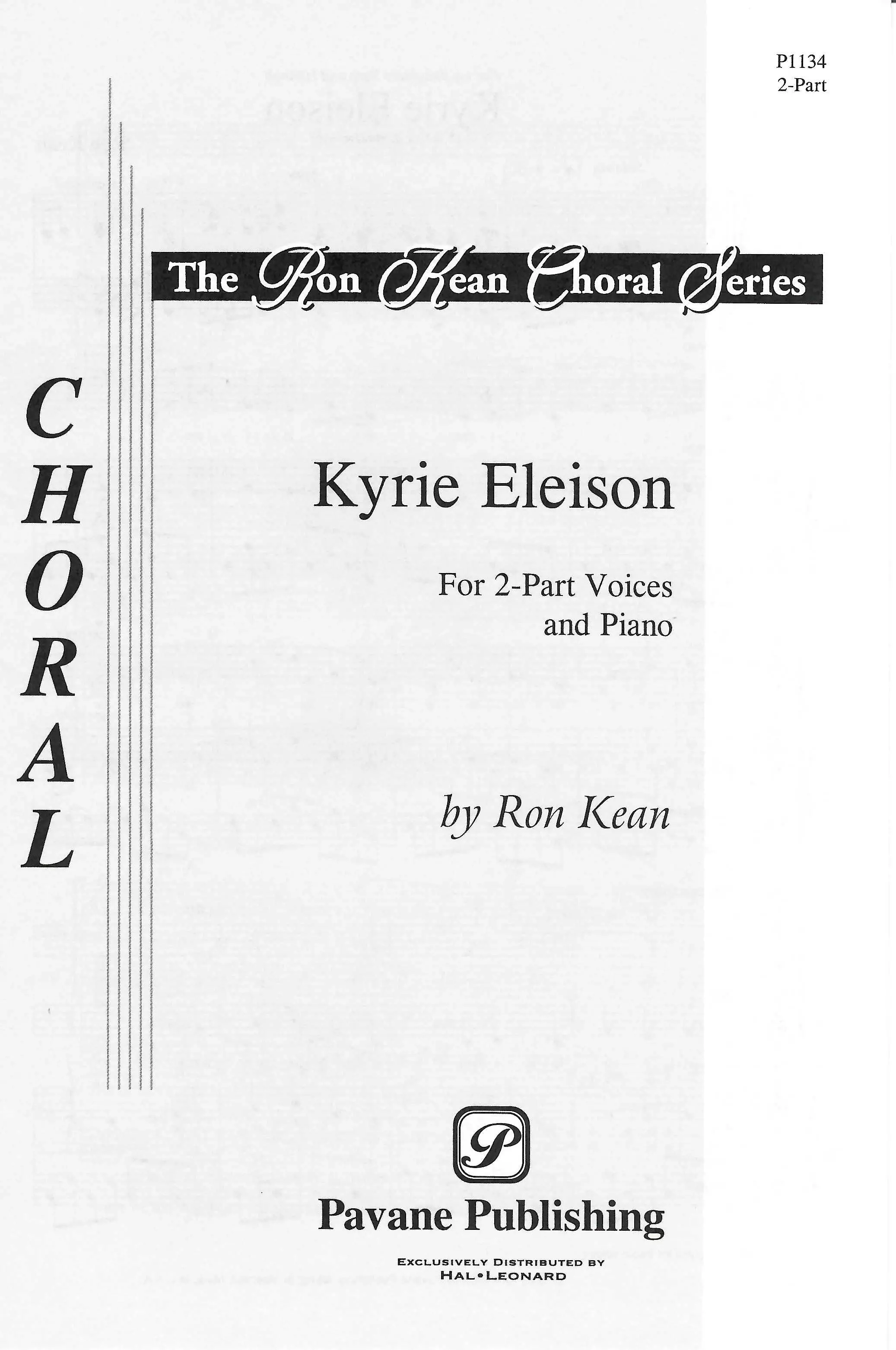Kyrie Eleison - 2-Part Treble - Choral Score - Pavane Publishing