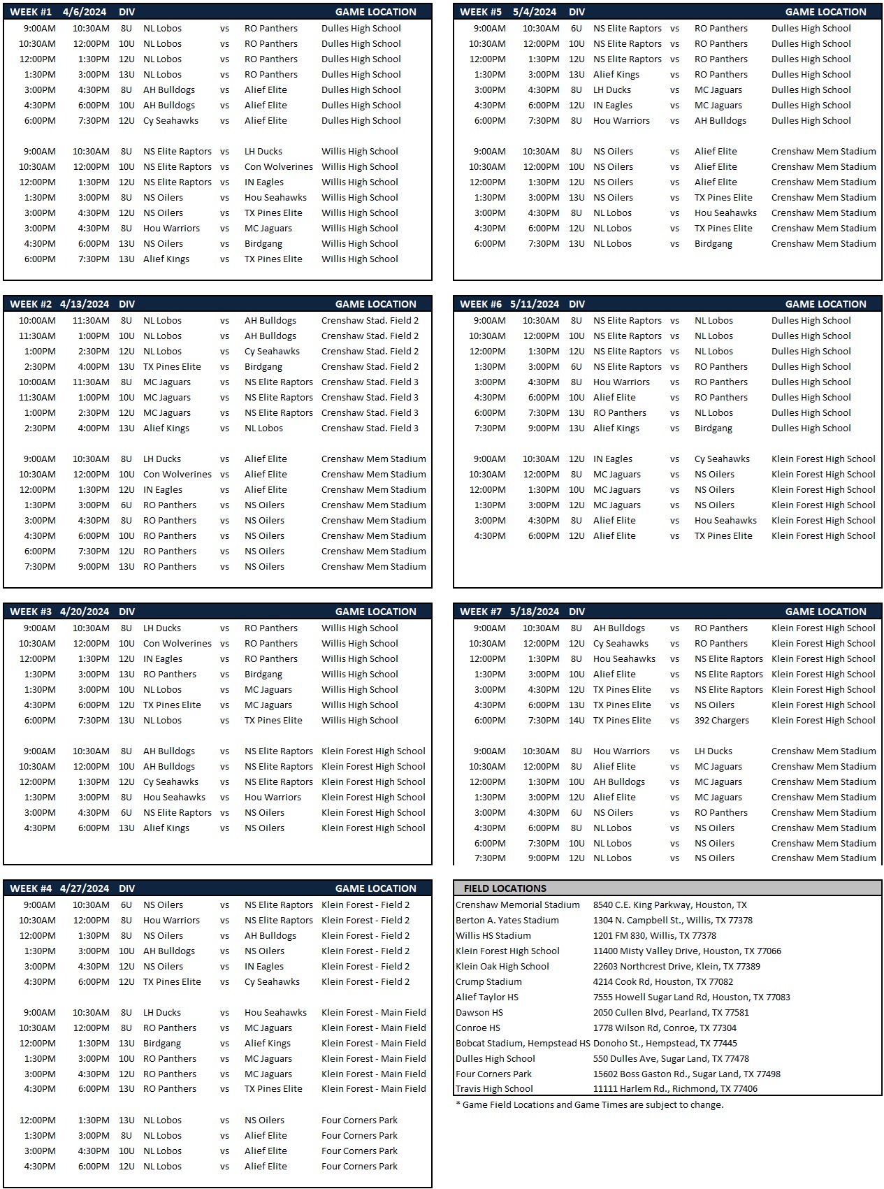 Youth Football and Cheer Federation
