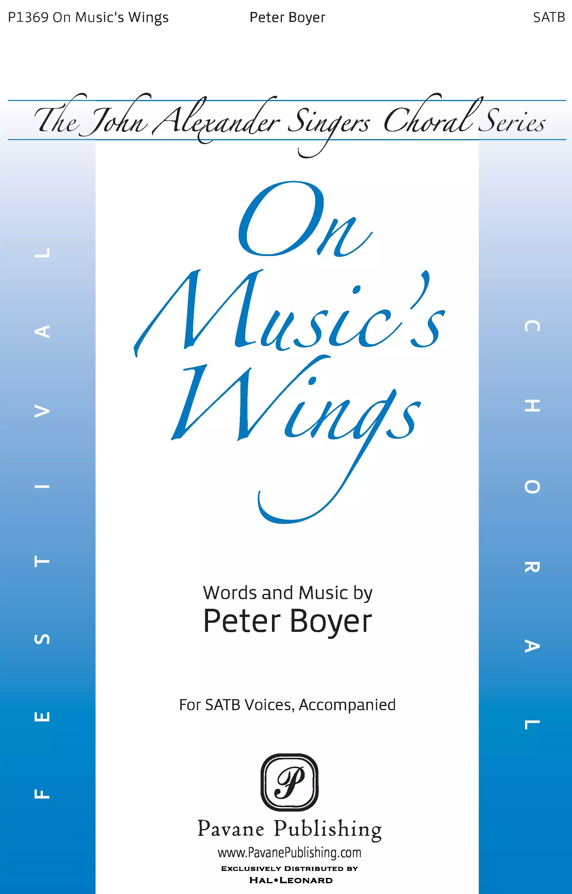 On Music's Wings - SATB - Choral Score - Pavane Publishing