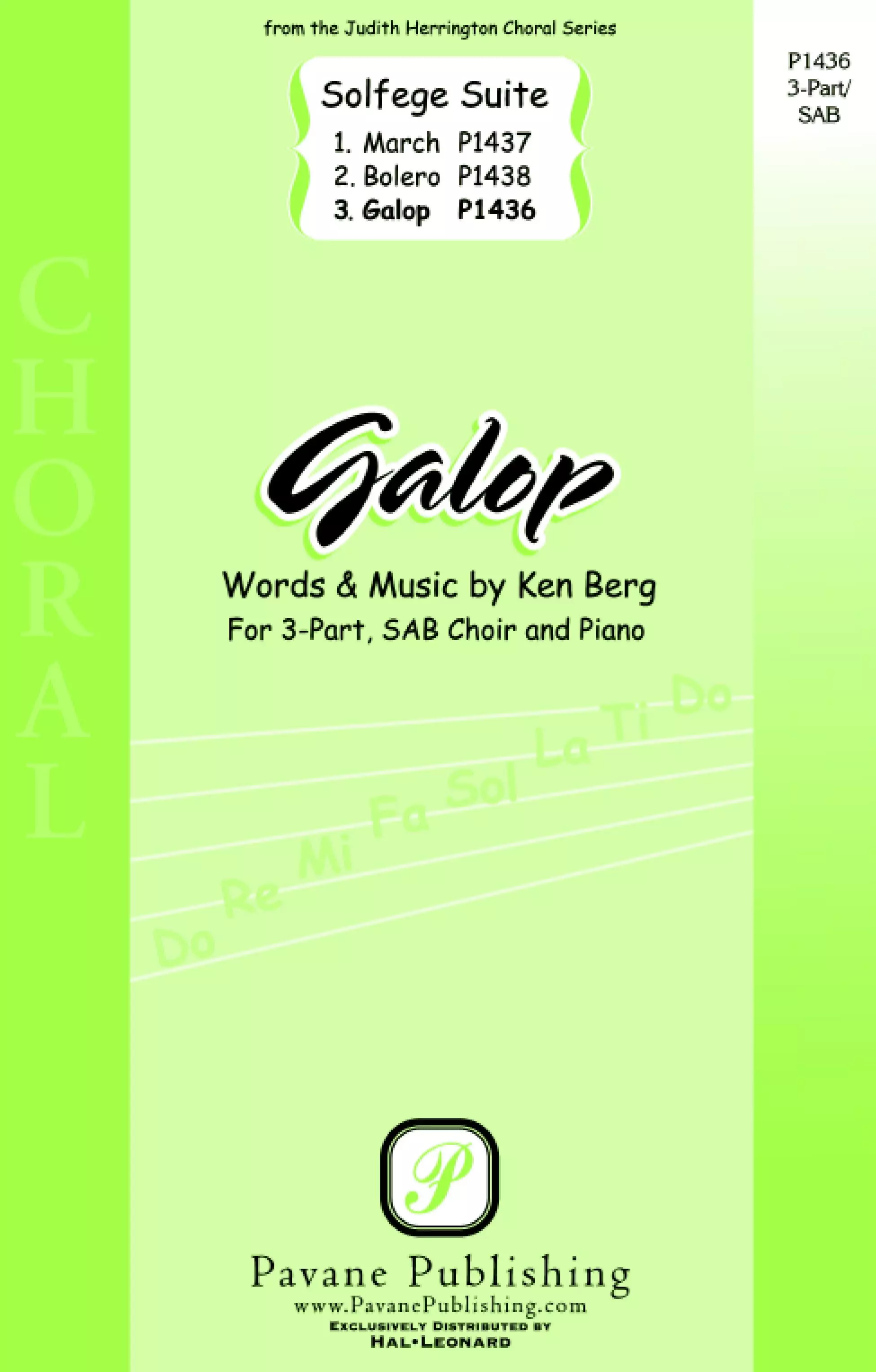 Galop - SAB - Choral Score - Digital - Pavane Publishing