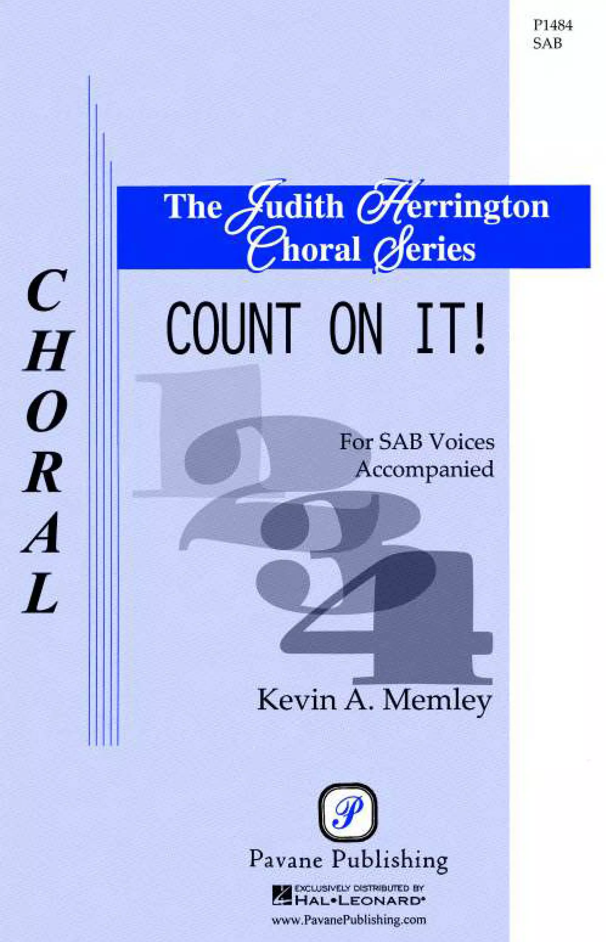 Count On It - SAB - Choral Score - Pavane Publishing