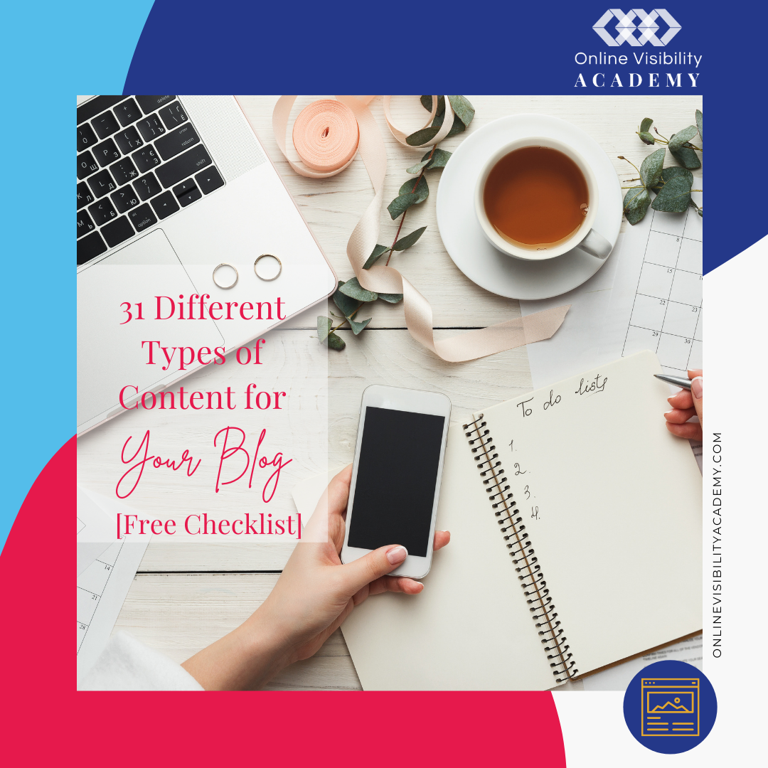 31 Different Types of Content for Your Blog [Free Checklist] - Online ...