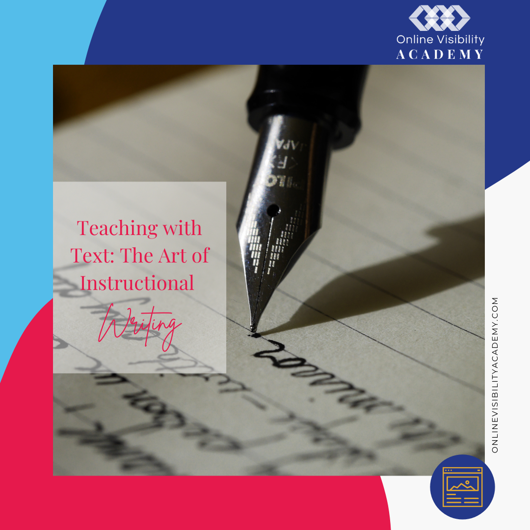 The Art of Instructional Writing