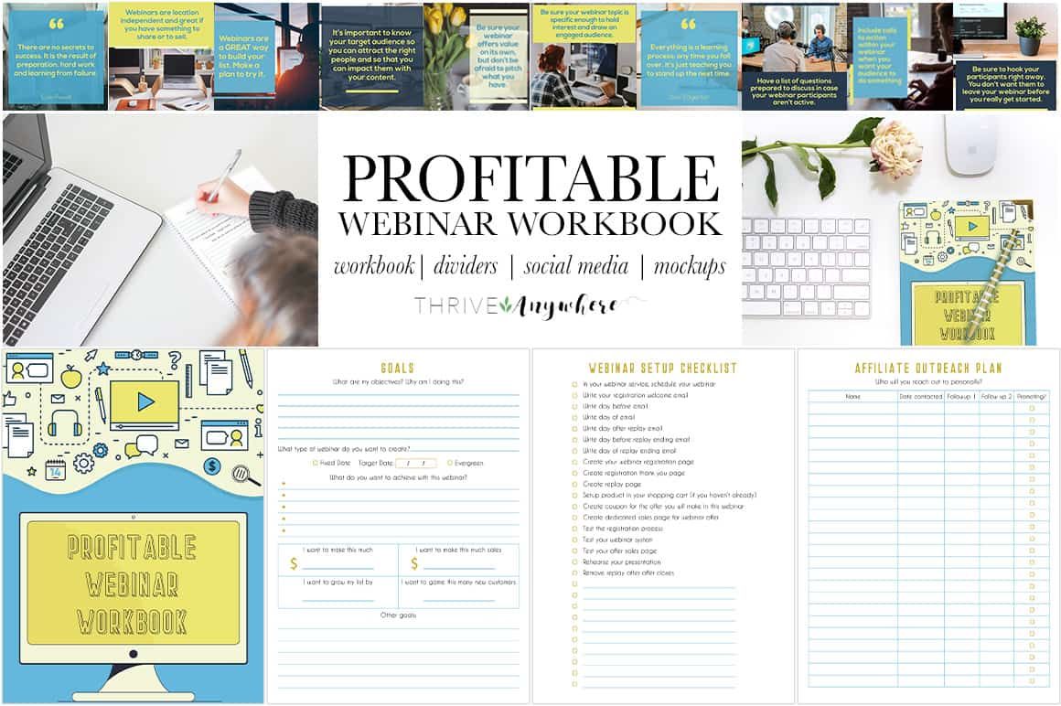 Profitable Webinar Workbook | Thrive Anywhere