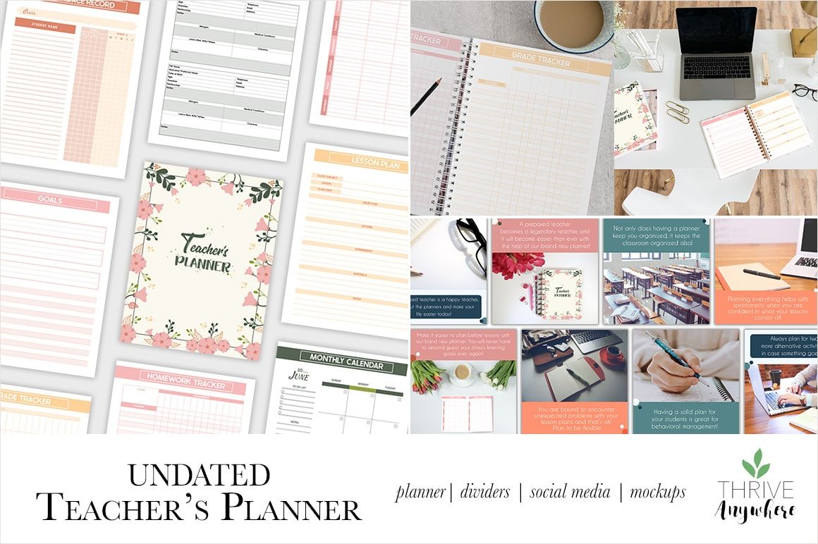 Undated Teacher's Planner | Thrive Anywhere
